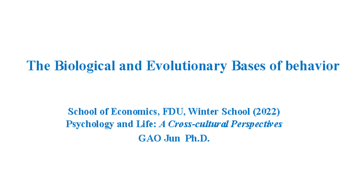 3 biological basis of behaviors-student - The Biological and ...