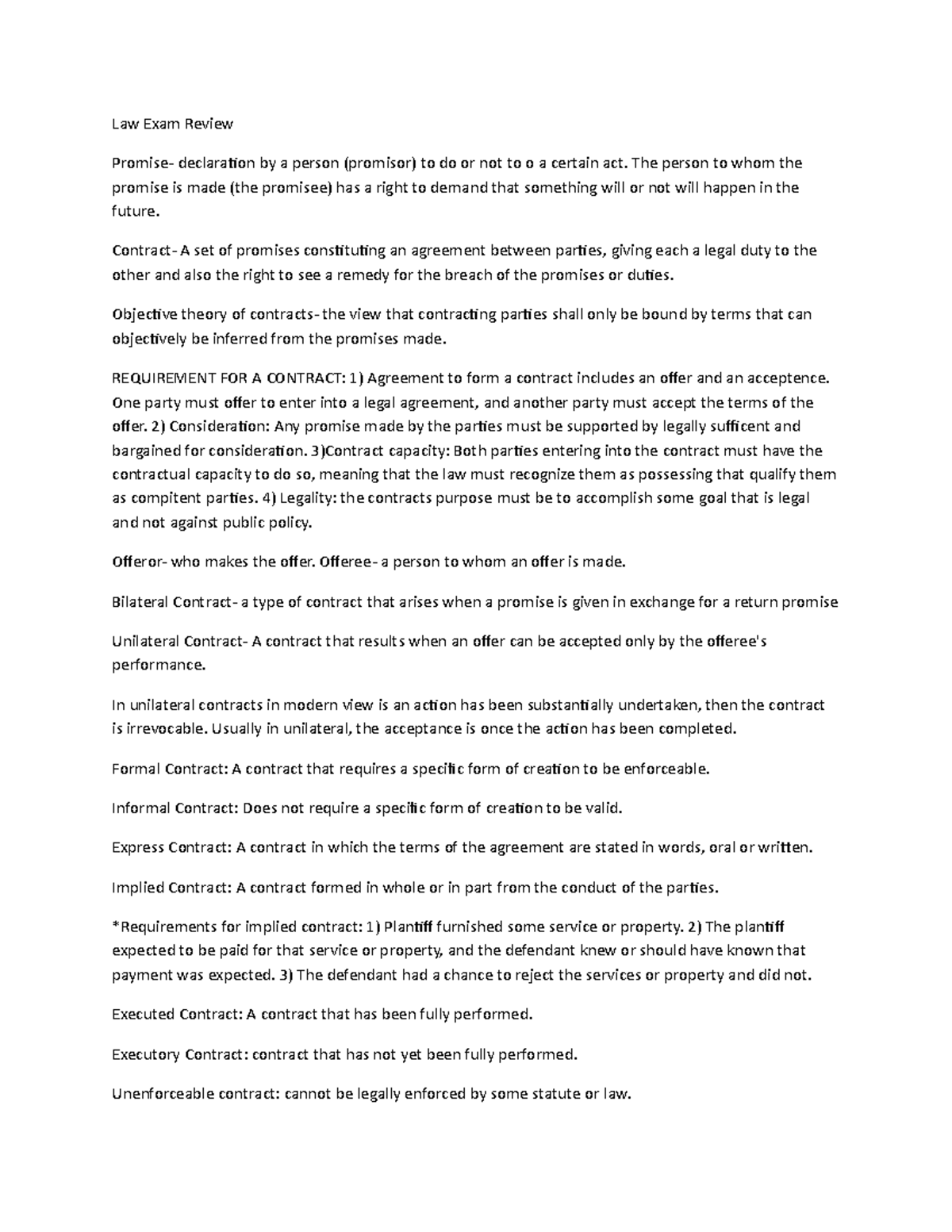 Law Exam Review - A comprehensive guide of all the terms, methods, and ...