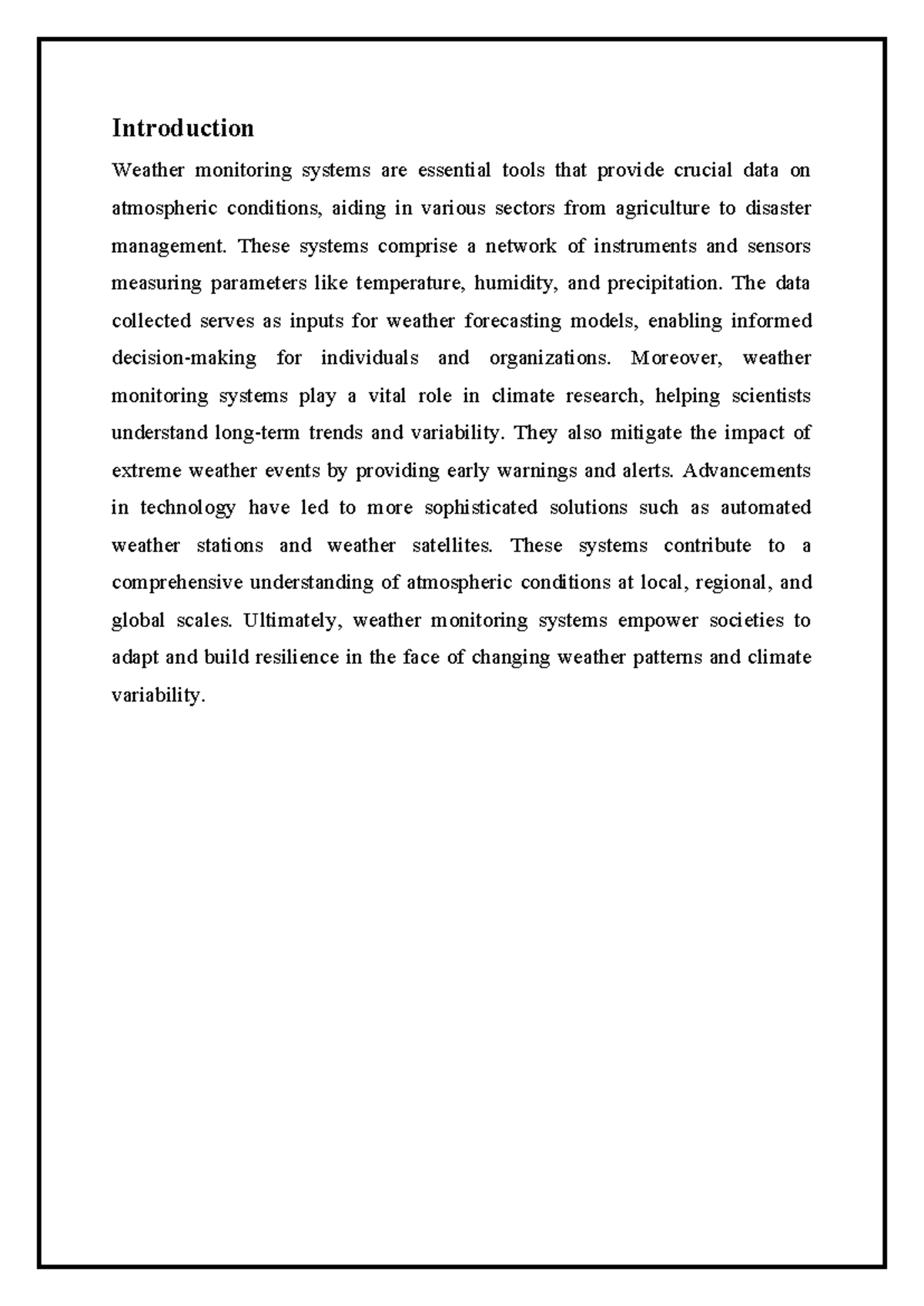 ETI Project - hvhbjnkjk;m.kljbghjvhb - Introduction Weather monitoring ...