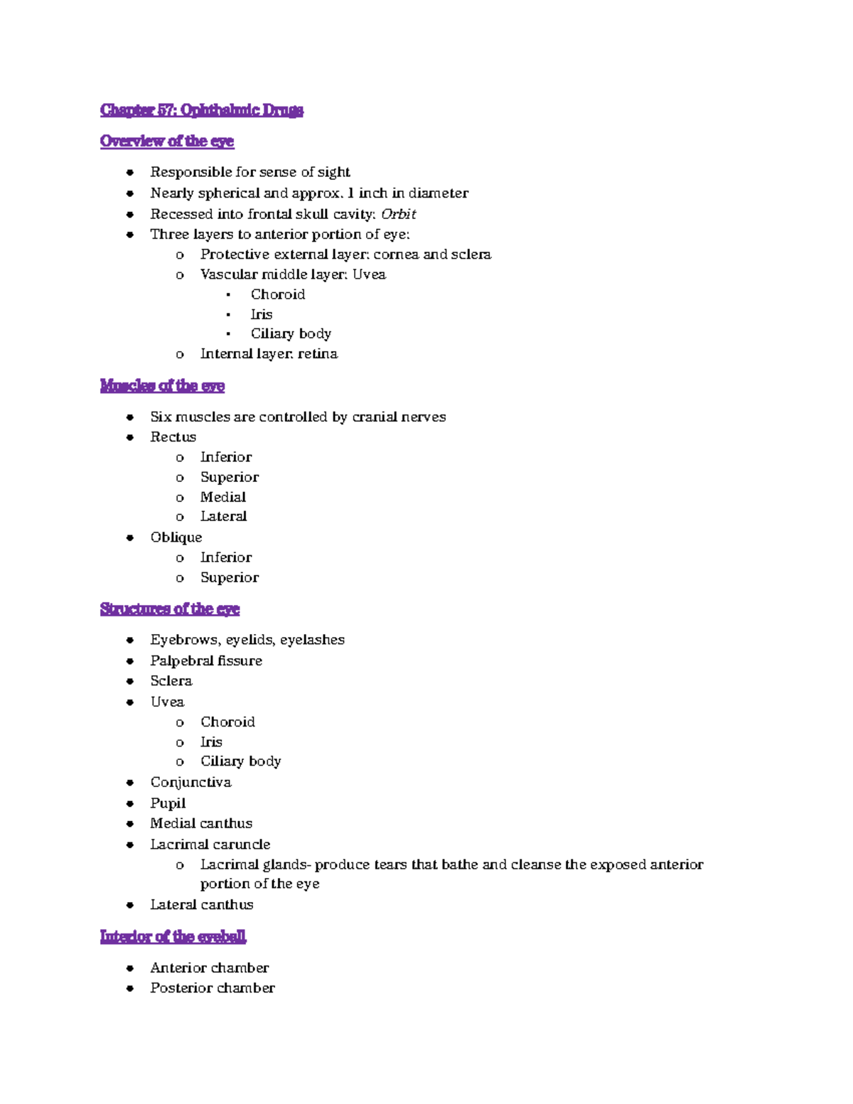 Chapter 57 Ophthalmic Drugs - Chapter 57: Ophthalmic Drugs Overview of ...