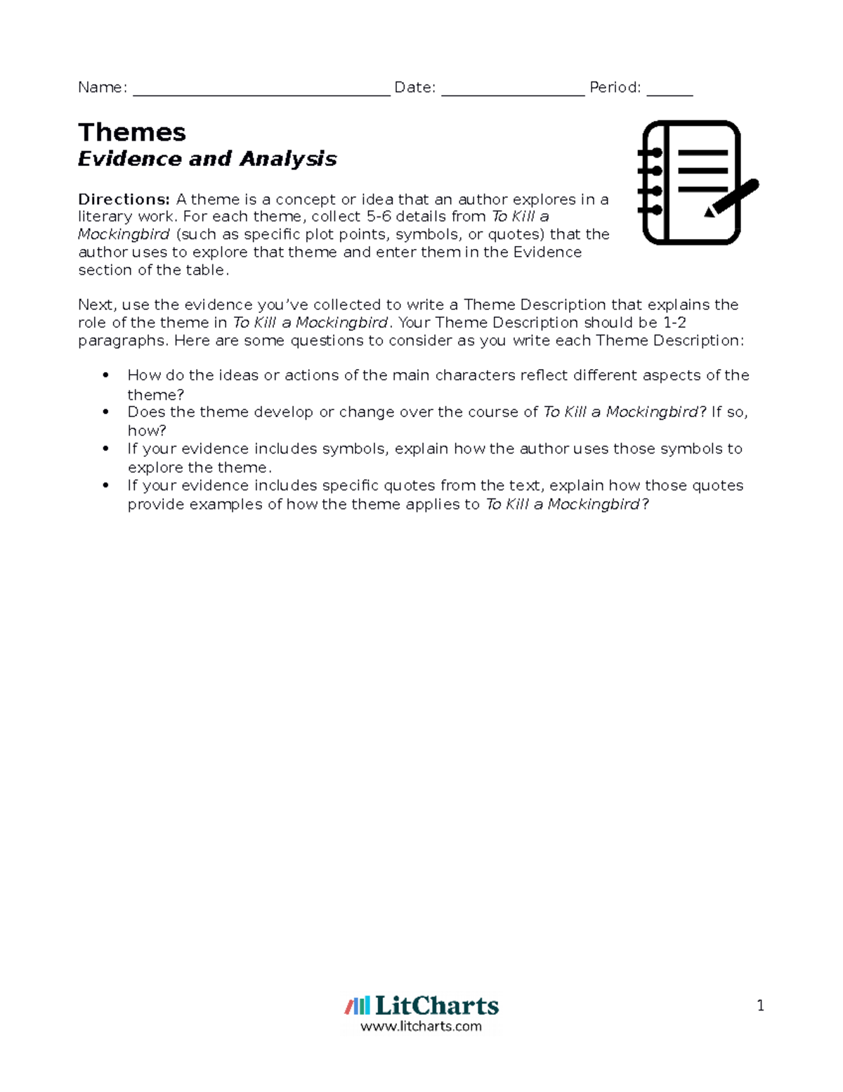 1. Theme Analysis Organizers - Themes Evidence and Analysis Directions ...