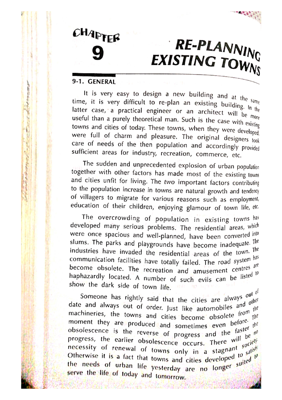 Re-planning existing towns - Diploma in Architecture - Studocu