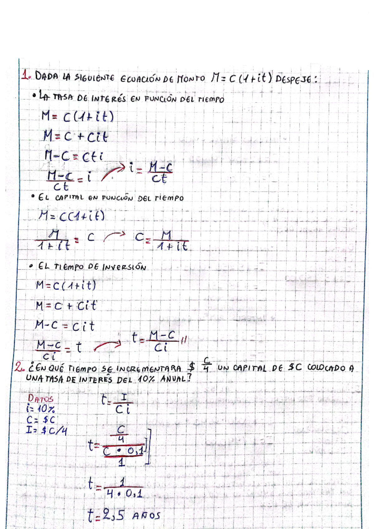 Tarea - Interés Simple - UNIVERSIDAD CENTRAL DEL ECUADOR FACULTAD DE FILOSOFÍA, LETRAS Y ...