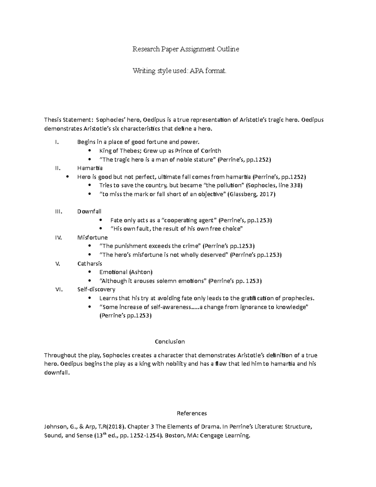 Research Outline Assignment - Research Paper Assignment Outline Writing ...