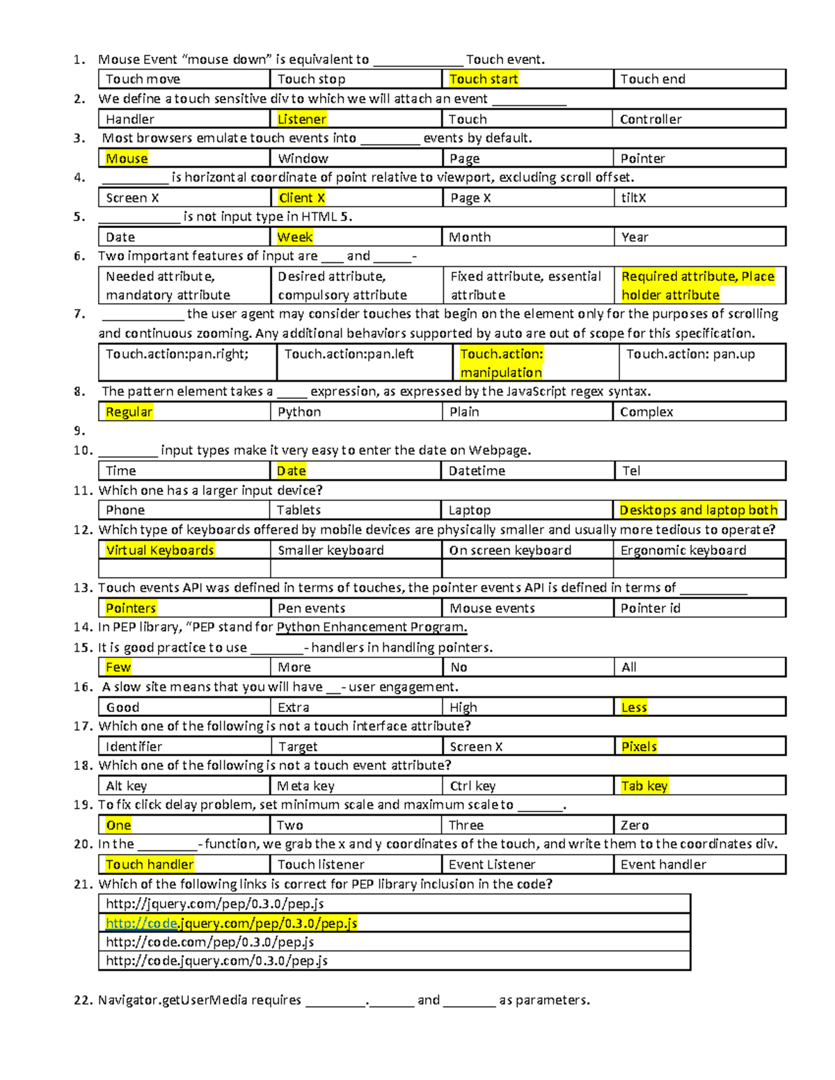 Cs420 - Important MCQs and Question Answer - Mouse Event “mouse down ...