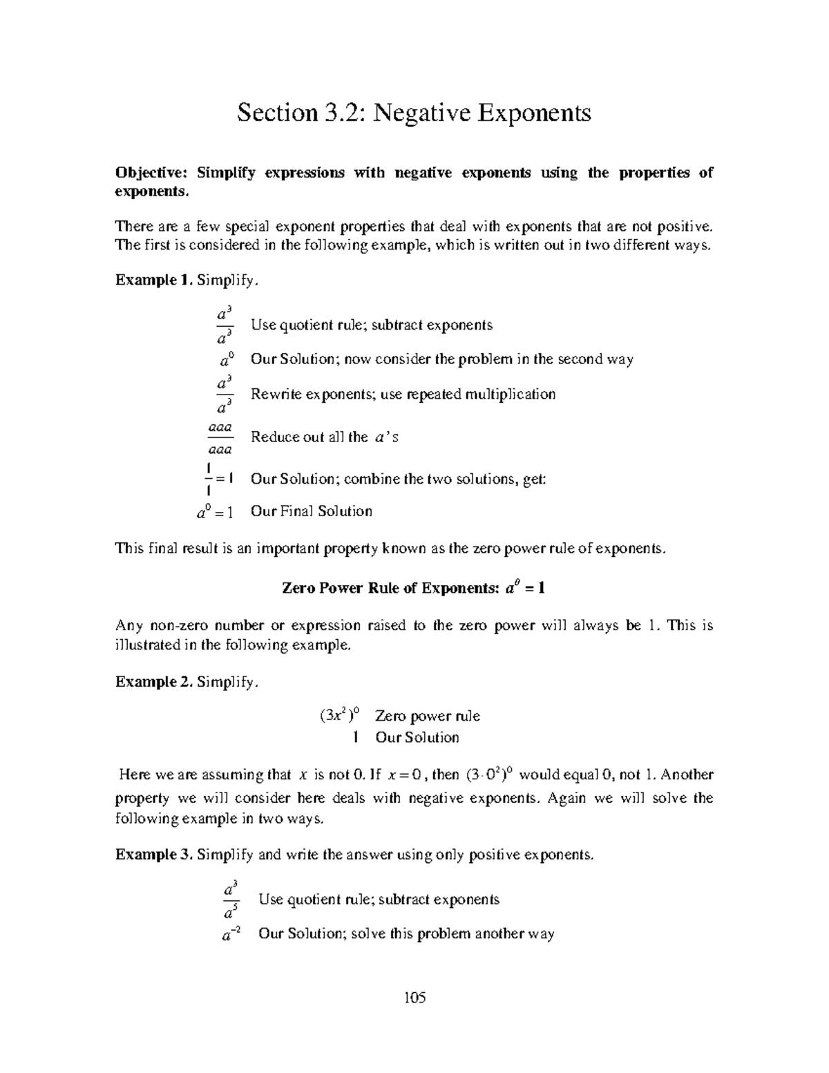 Math082 Section 3-2 Text-2 - Section 3: Negative Exponents Objective ...