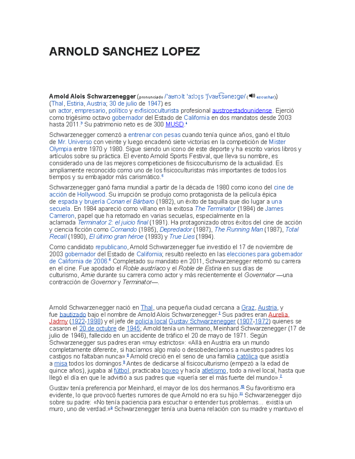 Arnold Sanchez Lopez - TRABAJO HECHO EN CLASE BASSADO EN UNA BIOGRAFIA ...