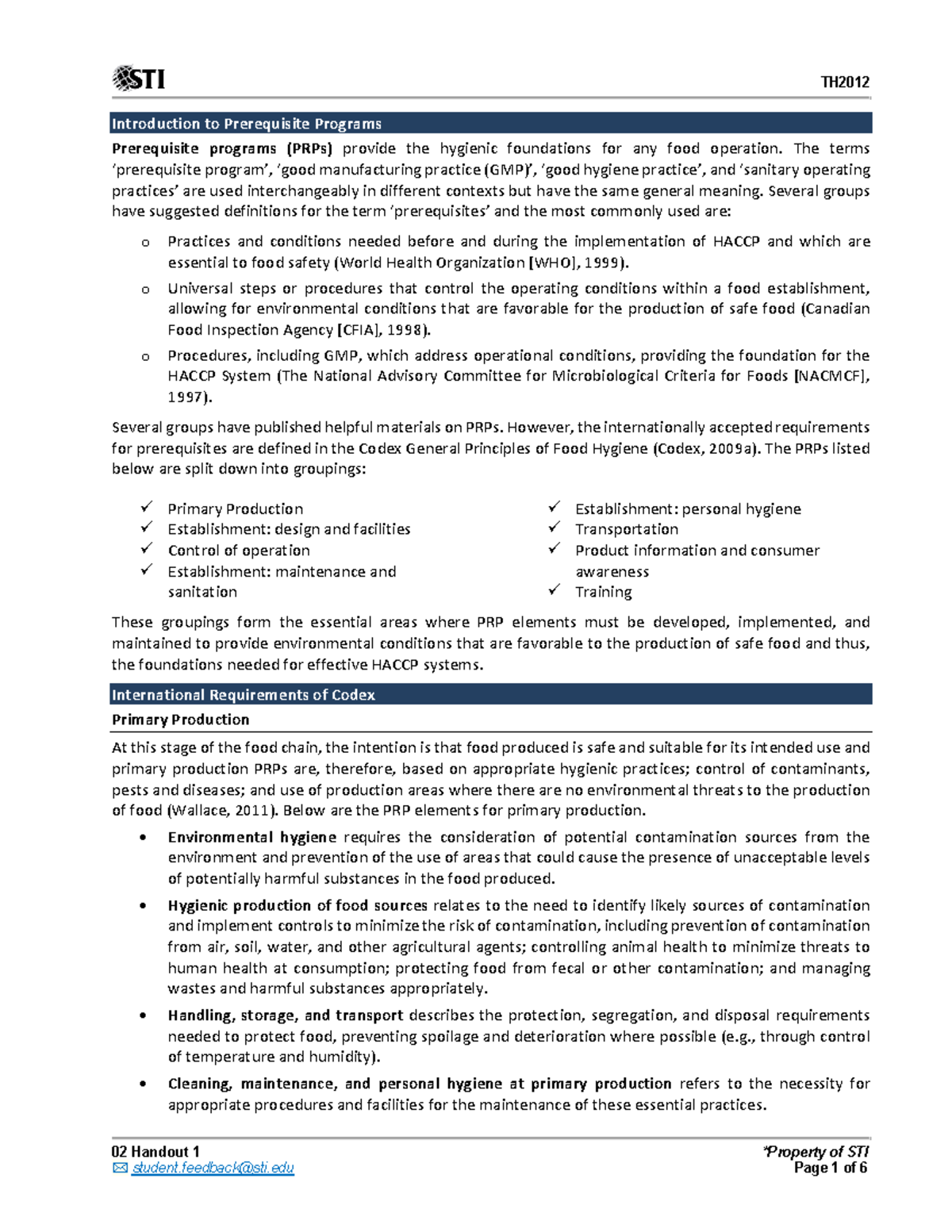 02 Handout Risk-Management 2 - 02 Handout 1 *Property of STI ...