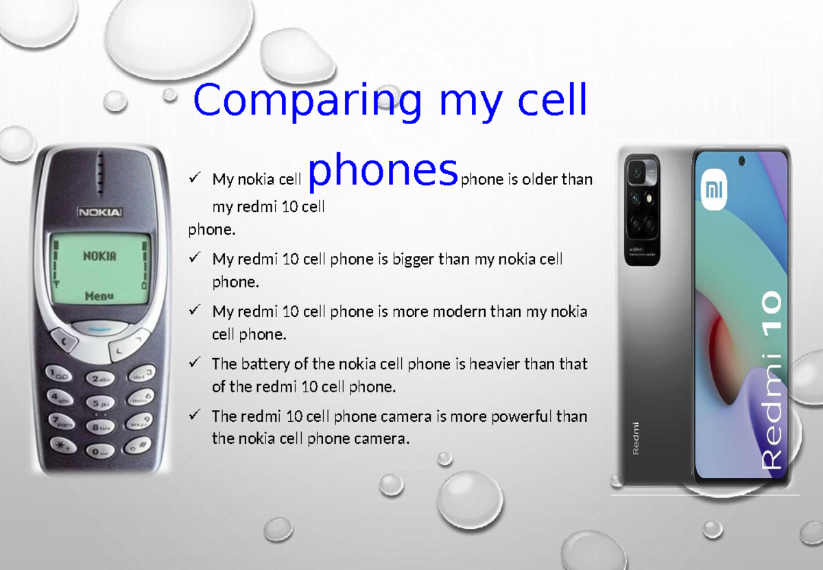 Comparative- Technological- Device - Comparing my cell My nokia cell ...