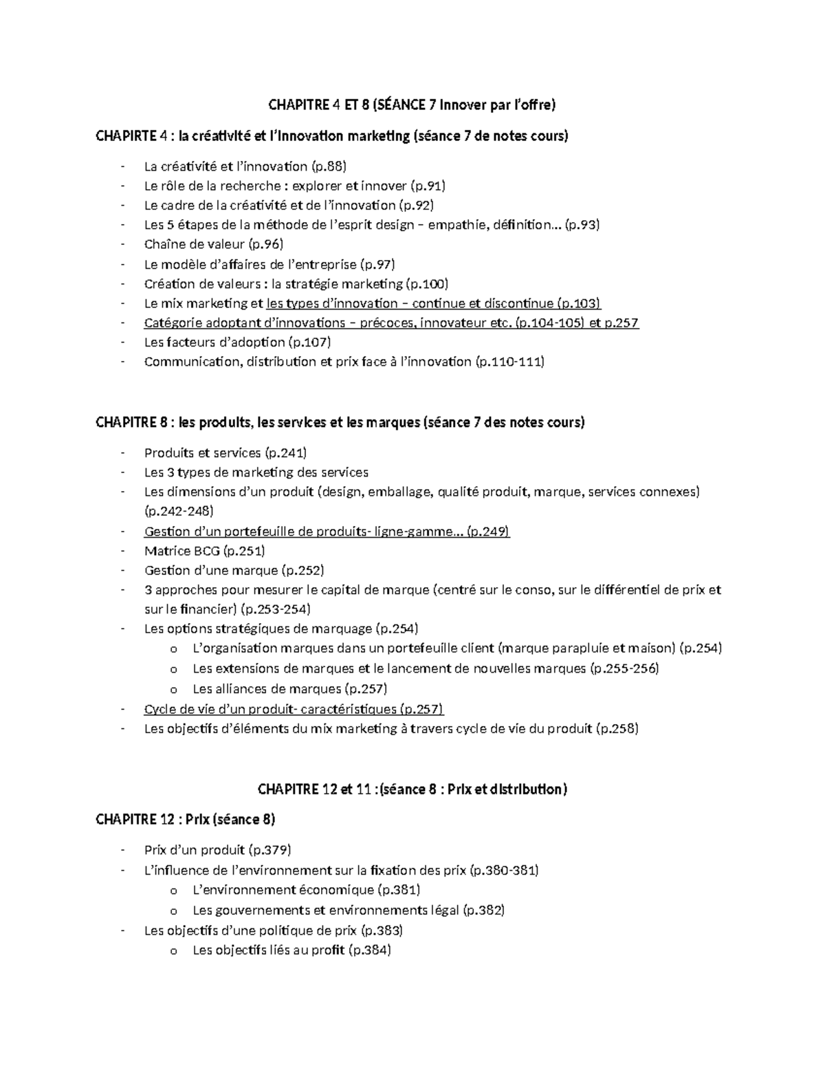 Les numéro de page de chaque chapitre - CHAPITRE 4 ET 8 (SÉANCE 7 ...
