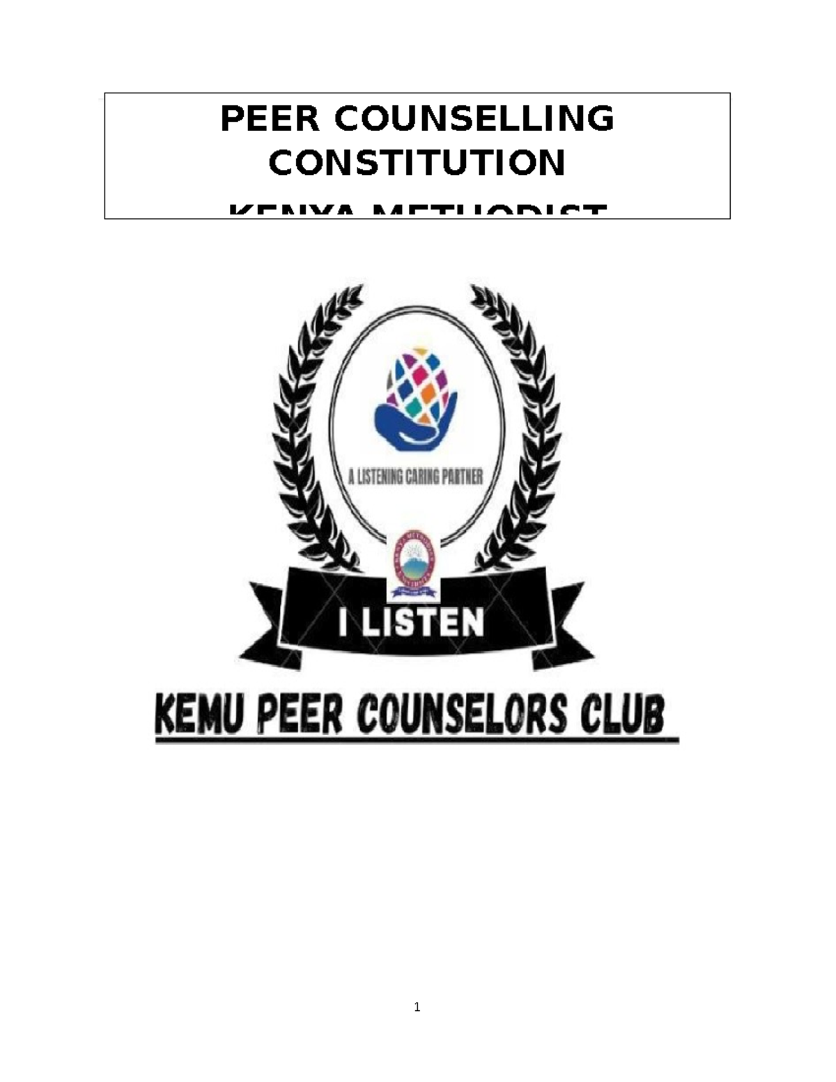 PEER Counselling Constitution-1 - PEER COUNSELLING CONSTITUTION KENYA ...