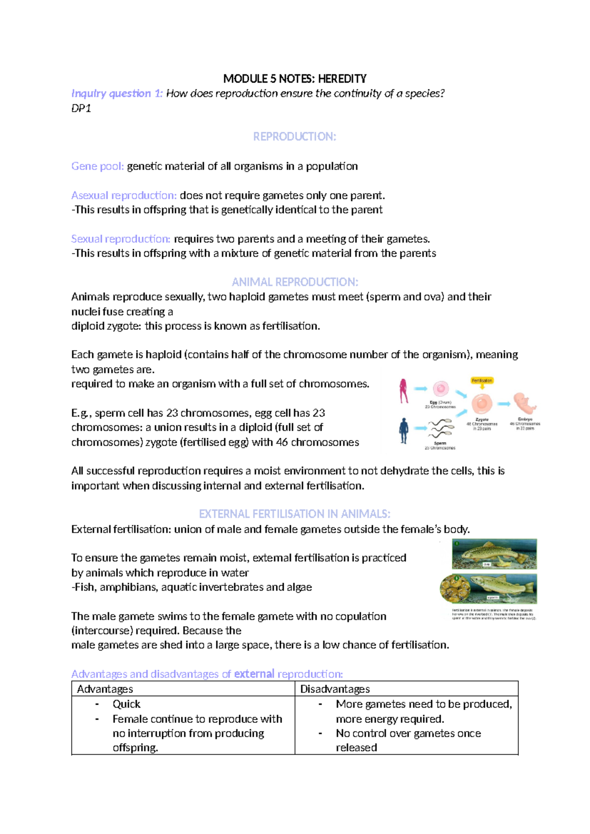 Heredity - completed notes on module 5 in detail. - MODULE 5 NOTES ...