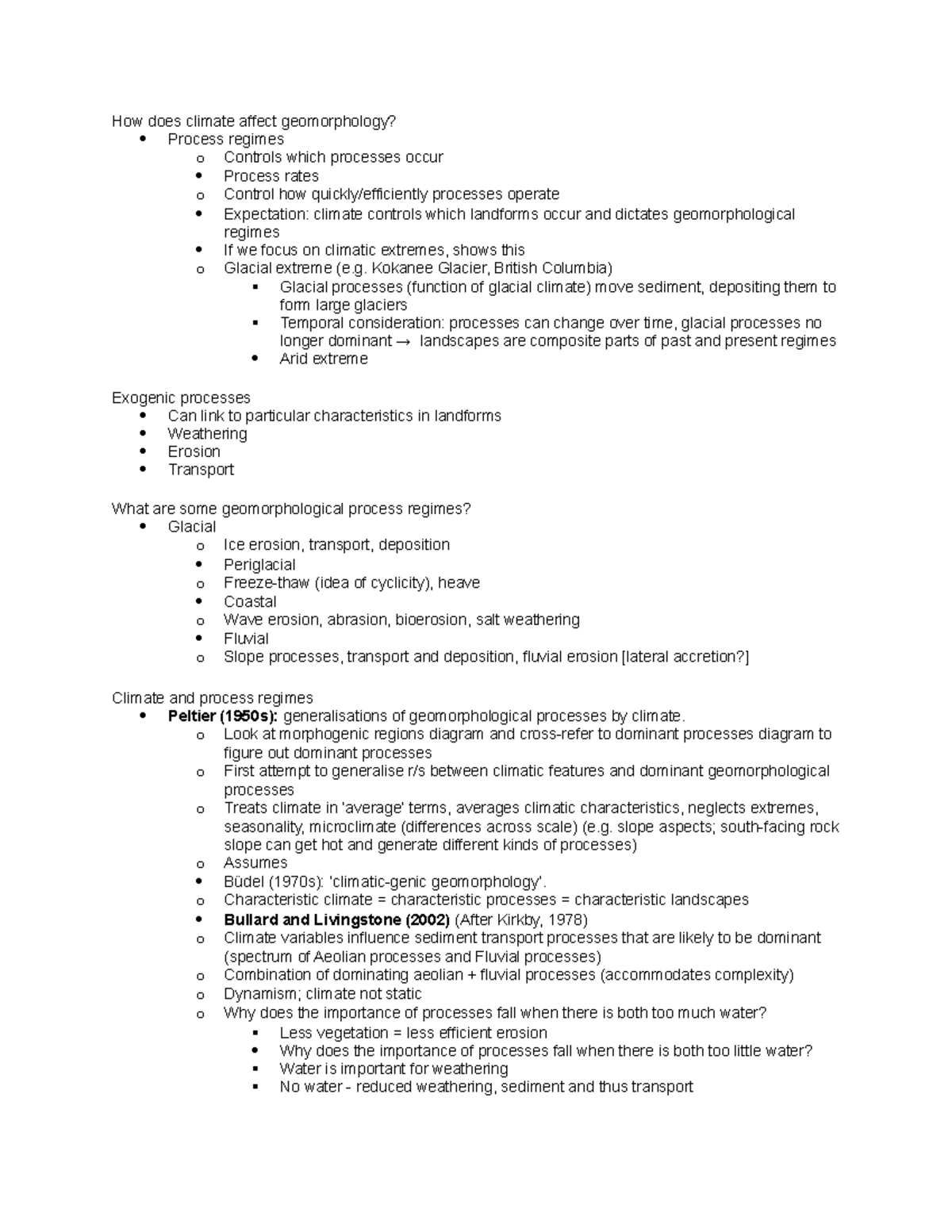 3. Climate and Geomorphology - How does climate affect geomorphology ...
