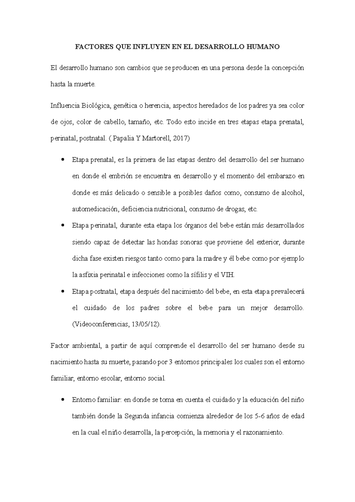 Factores QUE Influyen EN EL Desarrollo Humano - FACTORES QUE INFLUYEN EN EL DESARROLLO HUMANO El ...