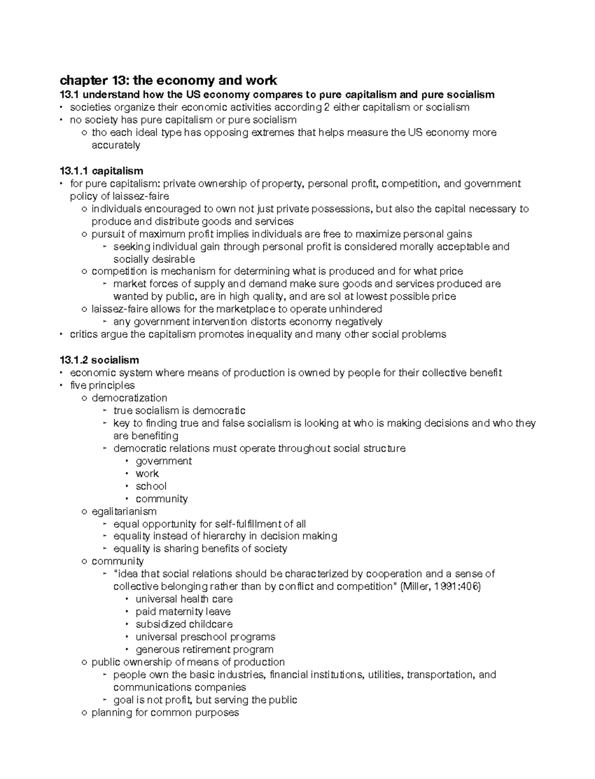Ch 13 reading X - chapter 13: the economy and work 13 understand how ...