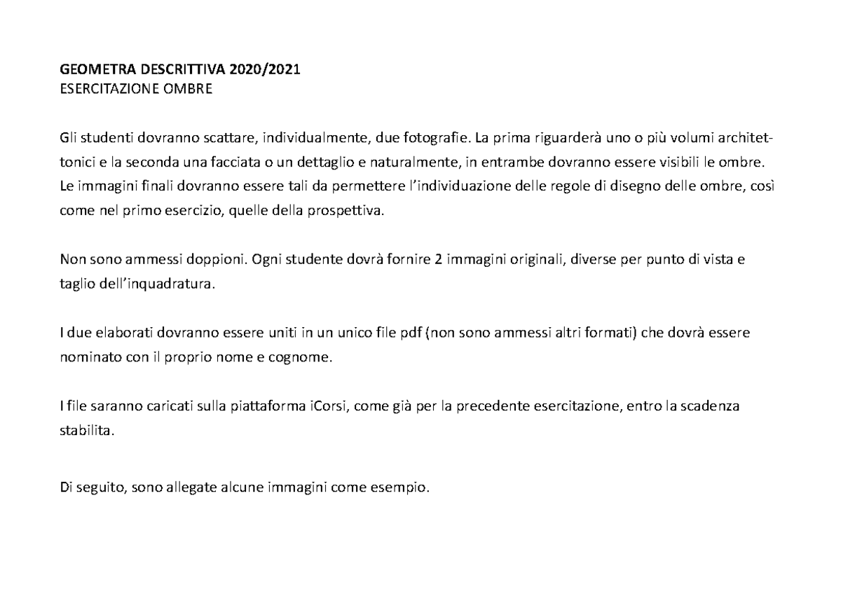 GD-ES-ombre - Esercitazione sulle ombre di edifici. Applicazione di ...