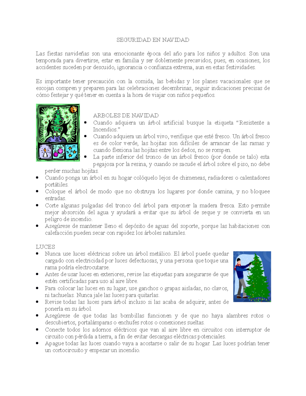 Seguridad EN Fiestas Navideñas - SEGURIDAD EN NAVIDAD Las fiestas ...