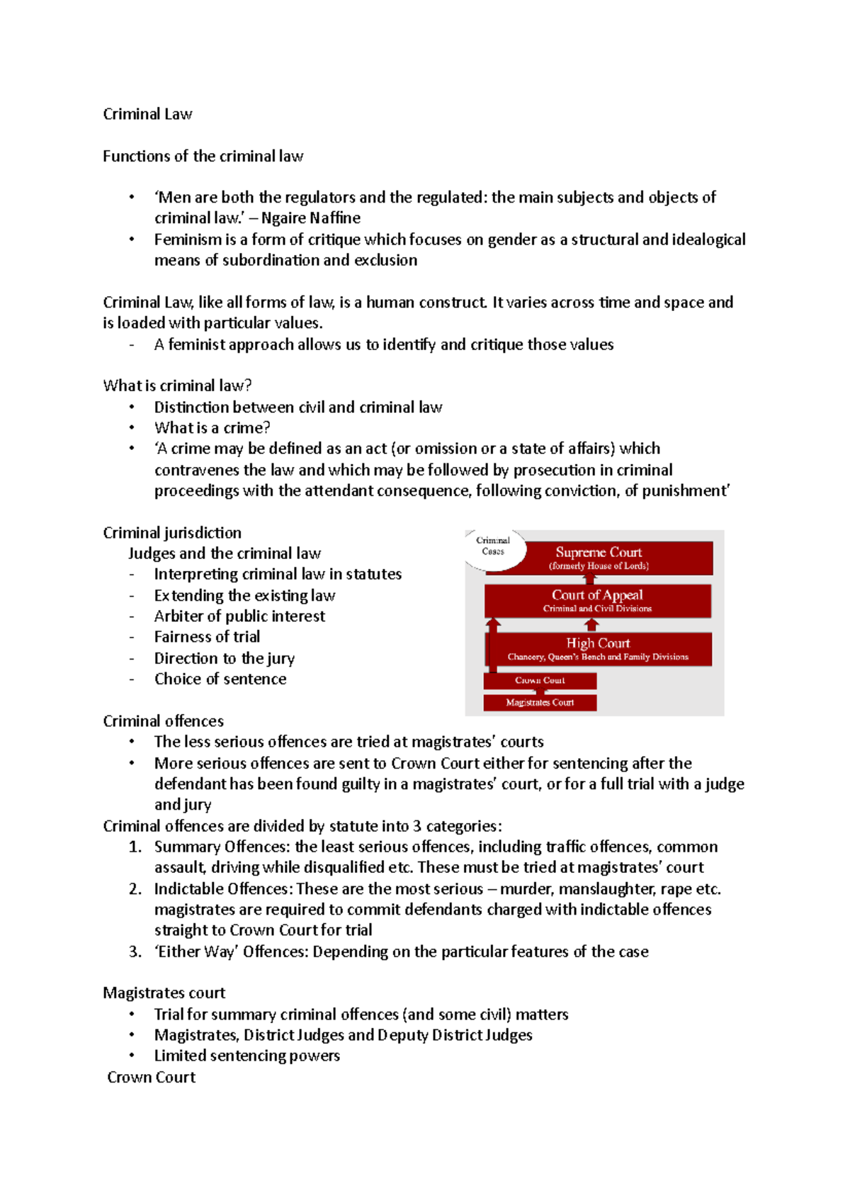 Criminal Law - law - Criminal Law Functions of the criminal law ‘Men ...
