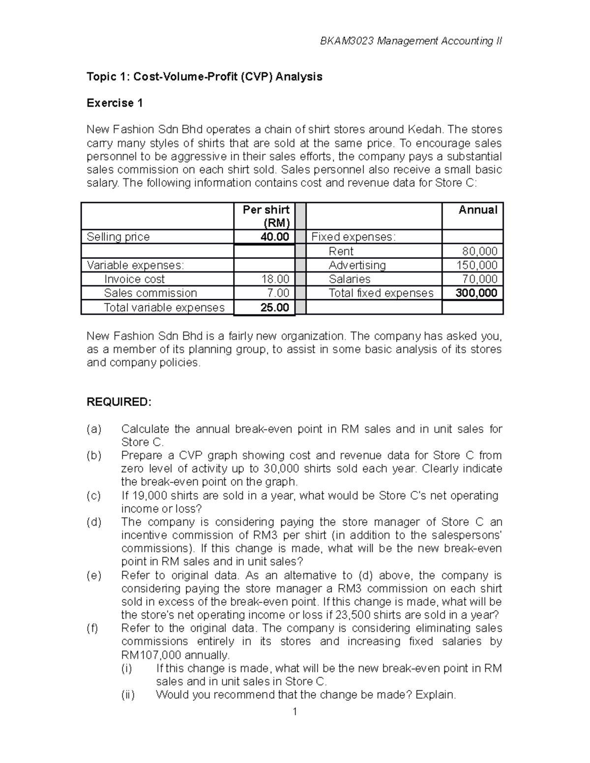 Exercise topic 1 - Financial Accounting & Reporting I - UUM - Studocu