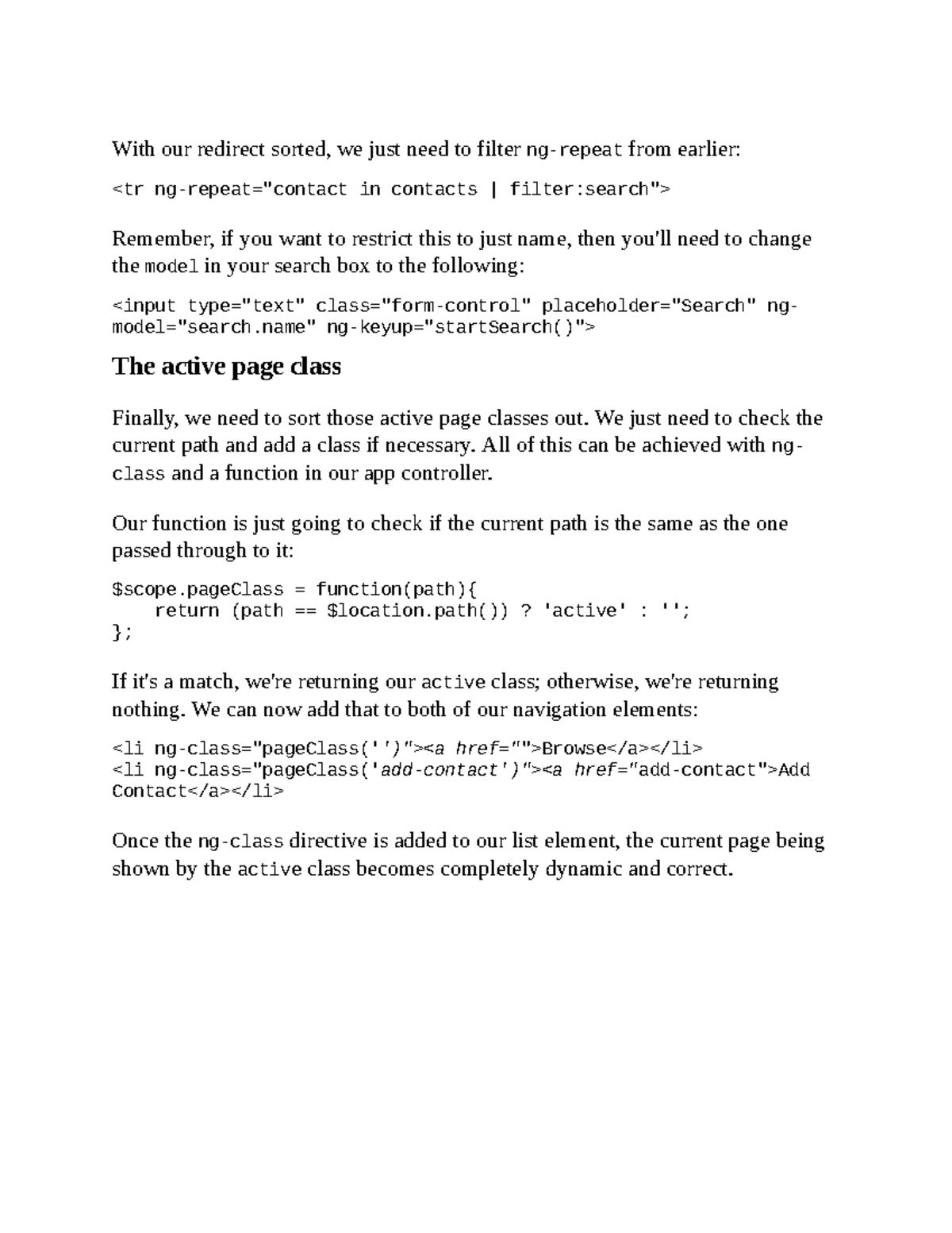 Learning Web Development With Bootstrap And Angular With Our Redirect Sorted We Just Need To 7528