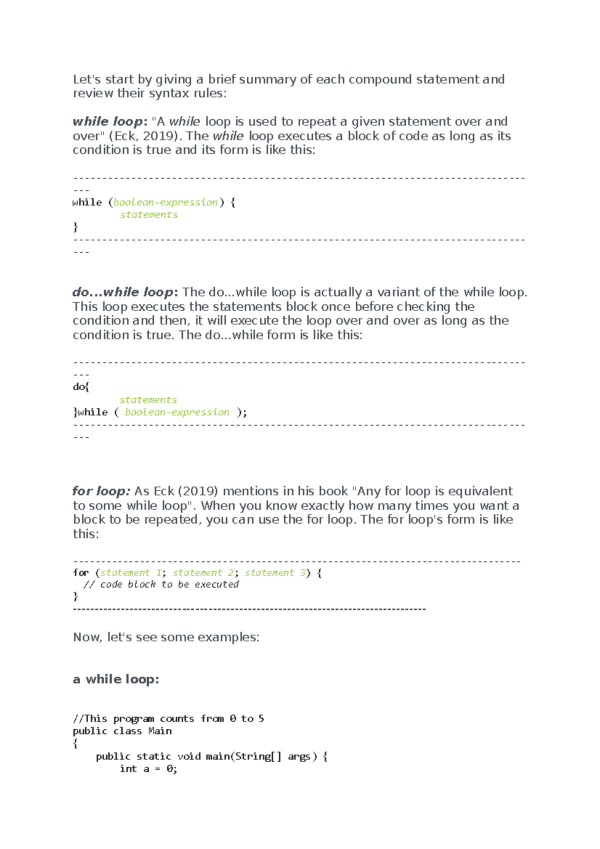CS 1102 Discussion post unit 2 - Let's start by giving a brief summary of each compound ...
