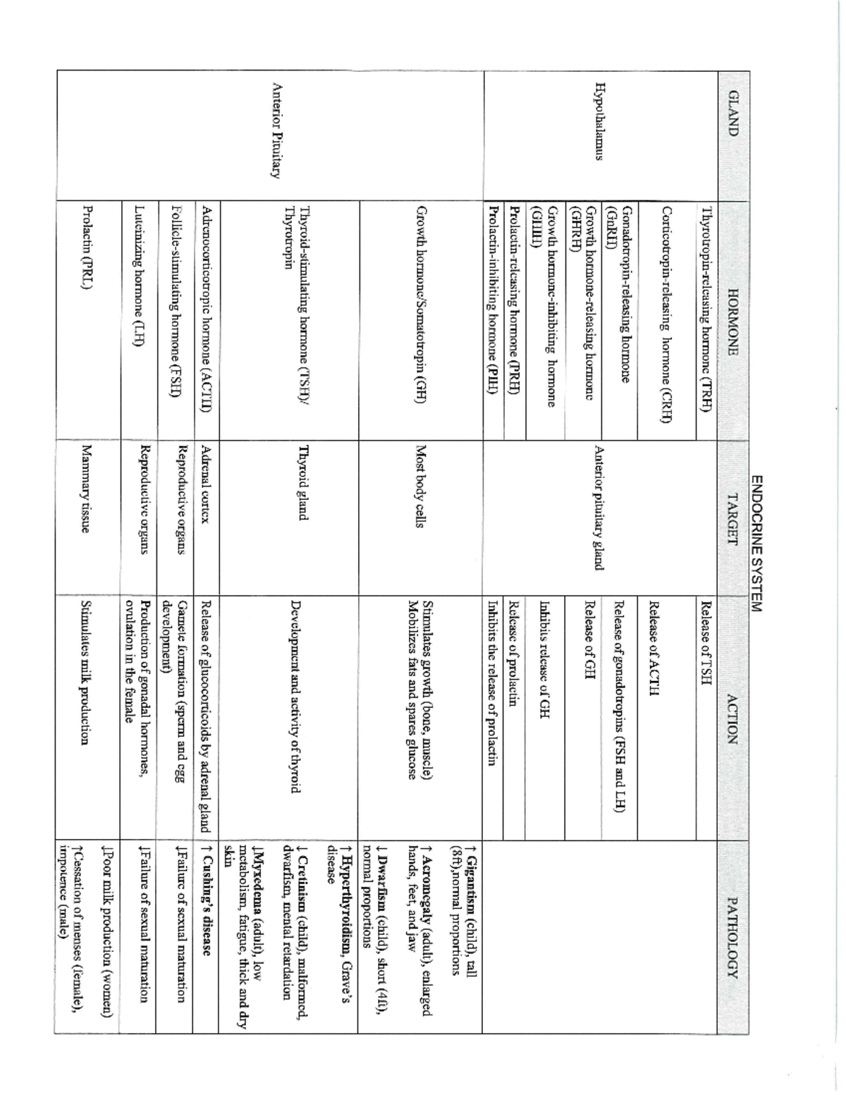 Endo table - this will help - NUR 3145 - Studocu