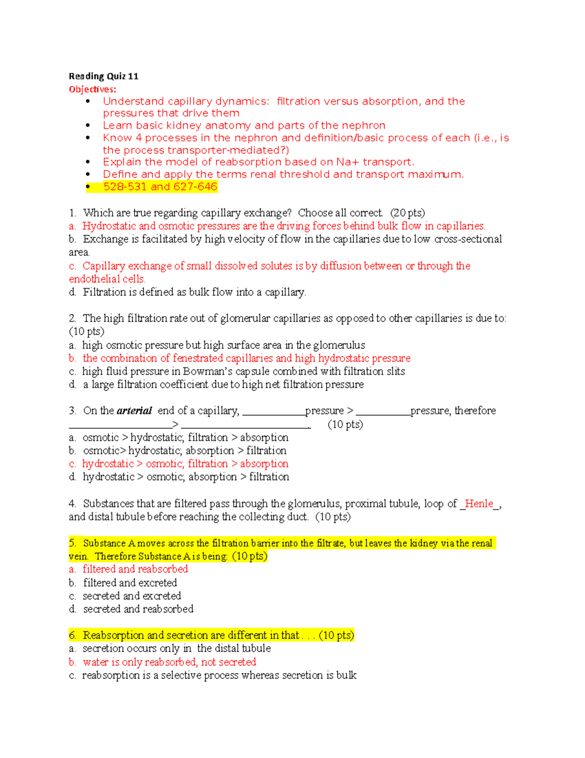 RQ11 Blank Spr 18 - RQ 11 - Reading Quiz 11 Objectives: Understand ...