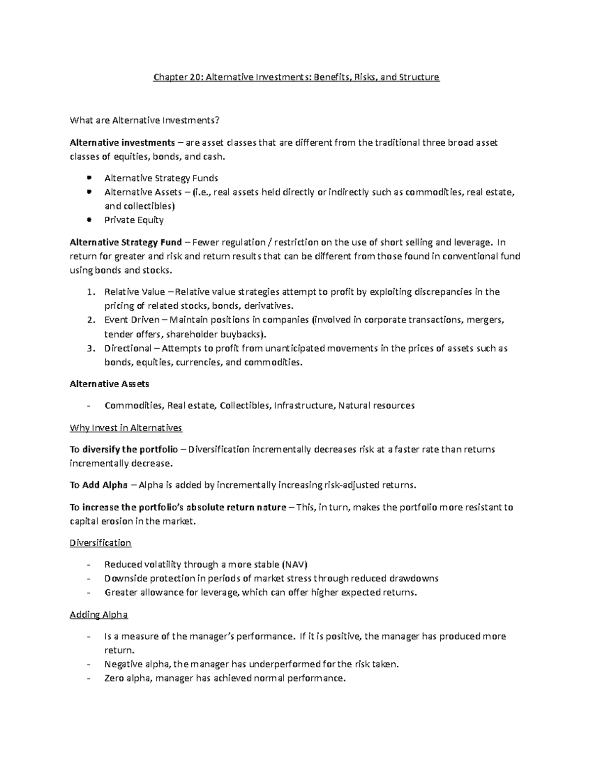 Chapter 20 - Notes - Canadian Securities Course Volume 2 - Chapter 20 ...