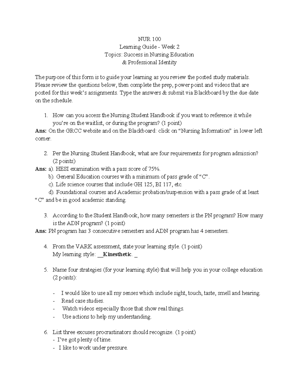 Learning Guide #2 Ans - This is just to help anyone taking the course a ...