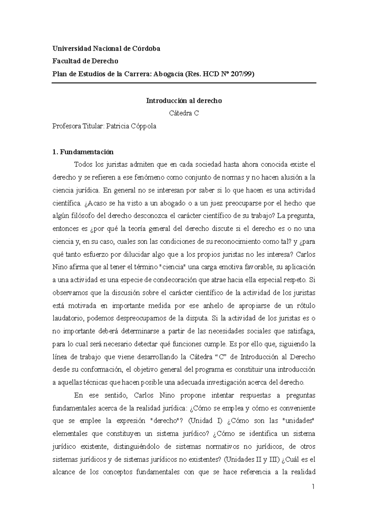 Introducción al derecho cat. C - Universidad Nacional de Córdoba ...