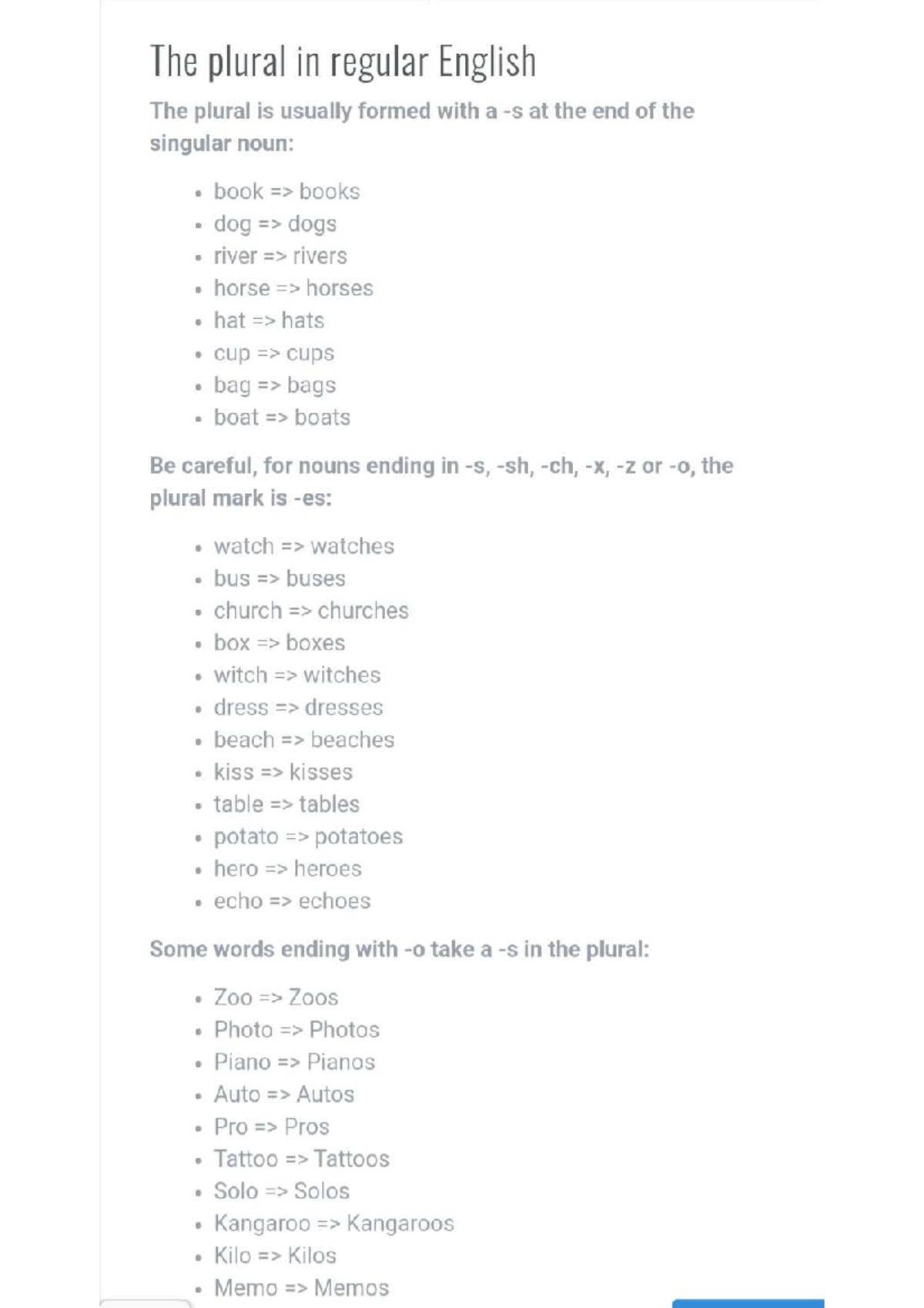 The plural in English - English studies - Studocu