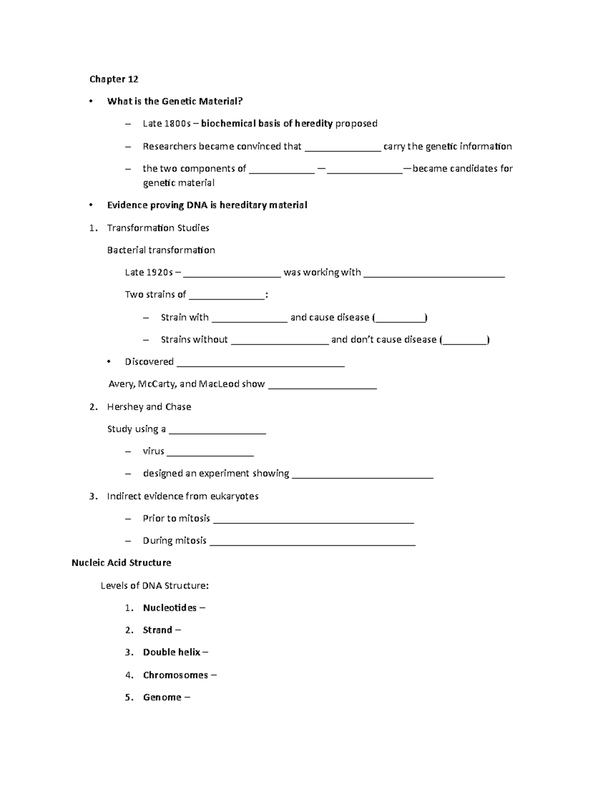 Skeletal Notes and Study Guide - Exam 4 - Chapter 12 What is the ...
