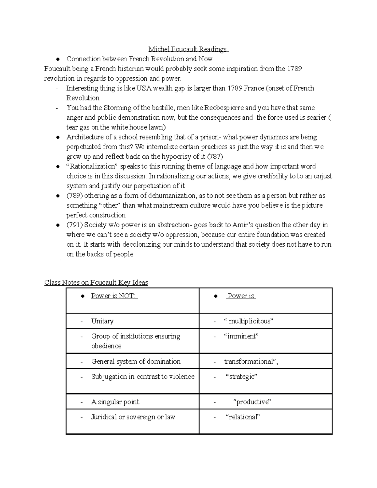 Michel Foucault Readings - Interesting thing is like USA wealth gap is ...