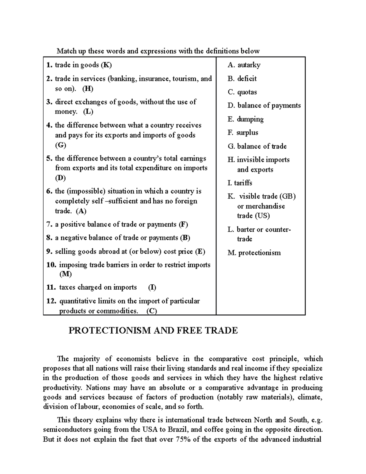 Bài làm Unit 1 - Assignment - Match up these words and expressions with ...