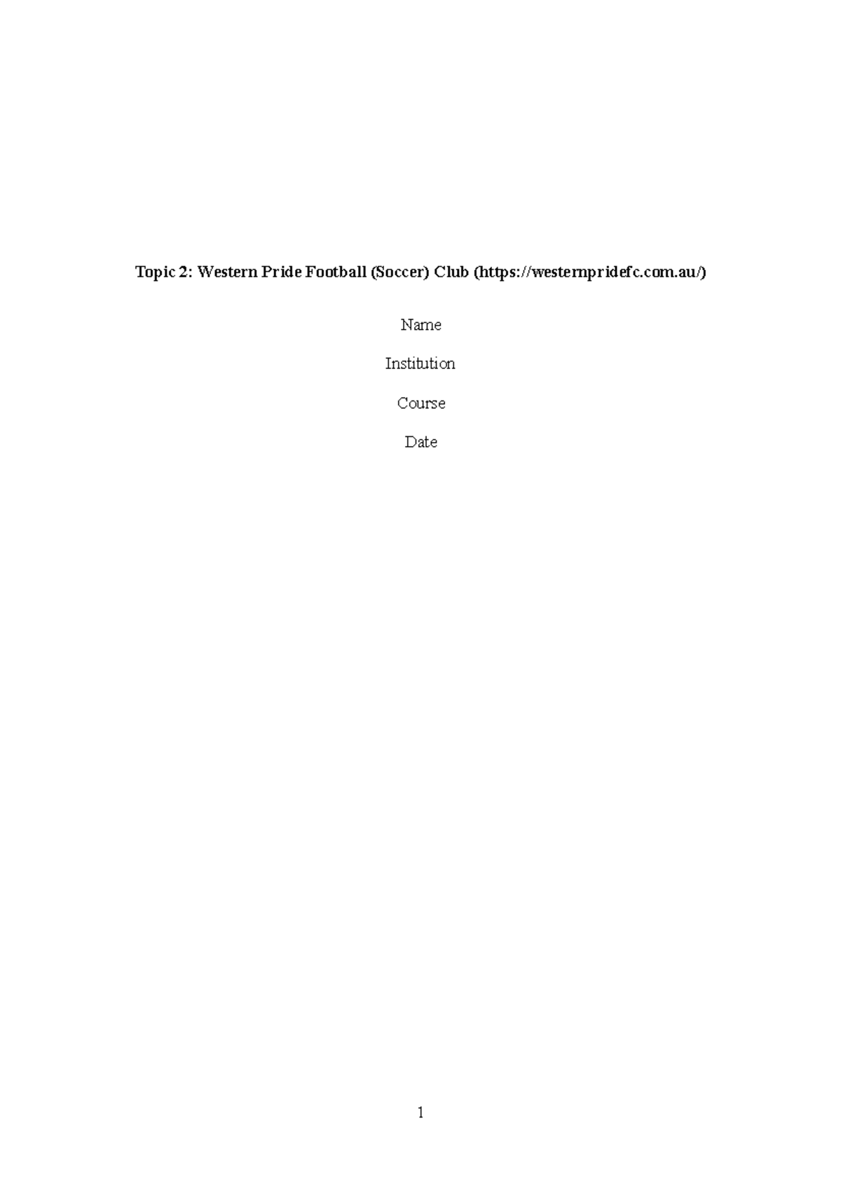 A-15821 CB report 2800 300 - Topic 2: Western Pride Football (Soccer ...