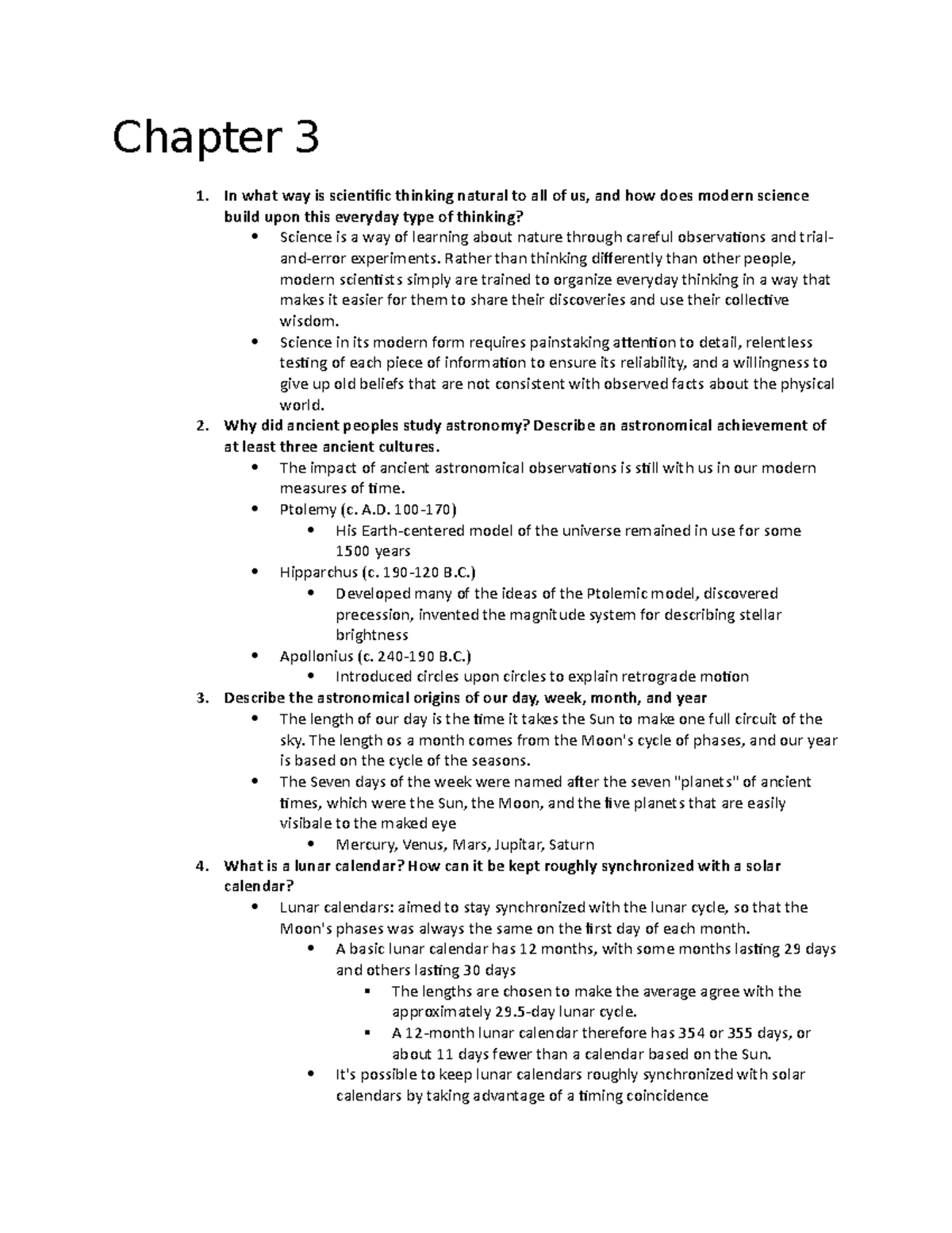 Chapter 3 Review - Chapter 3 1. In what way is scientific thinking ...