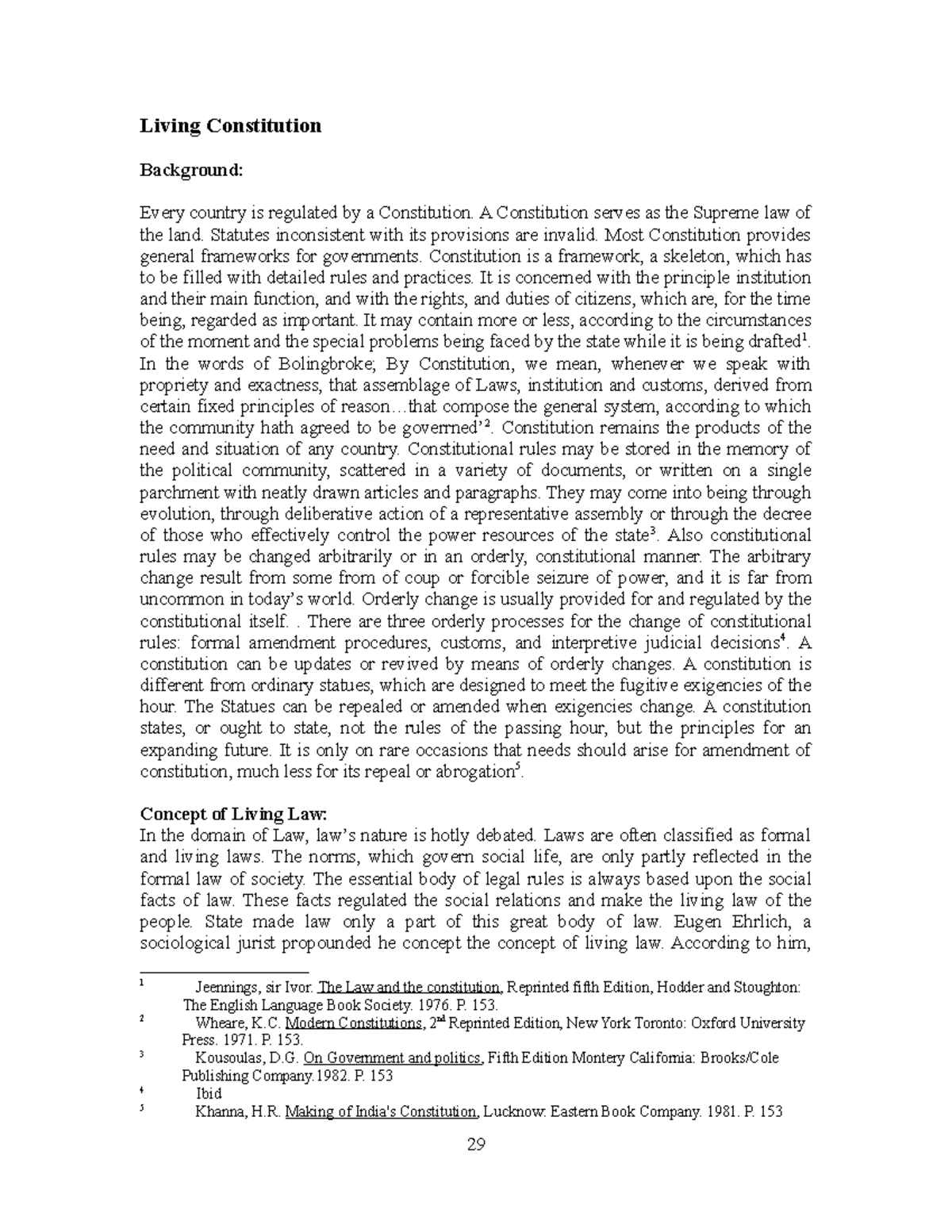 Idea of Living Constitution - Living Constitution Background: Every ...