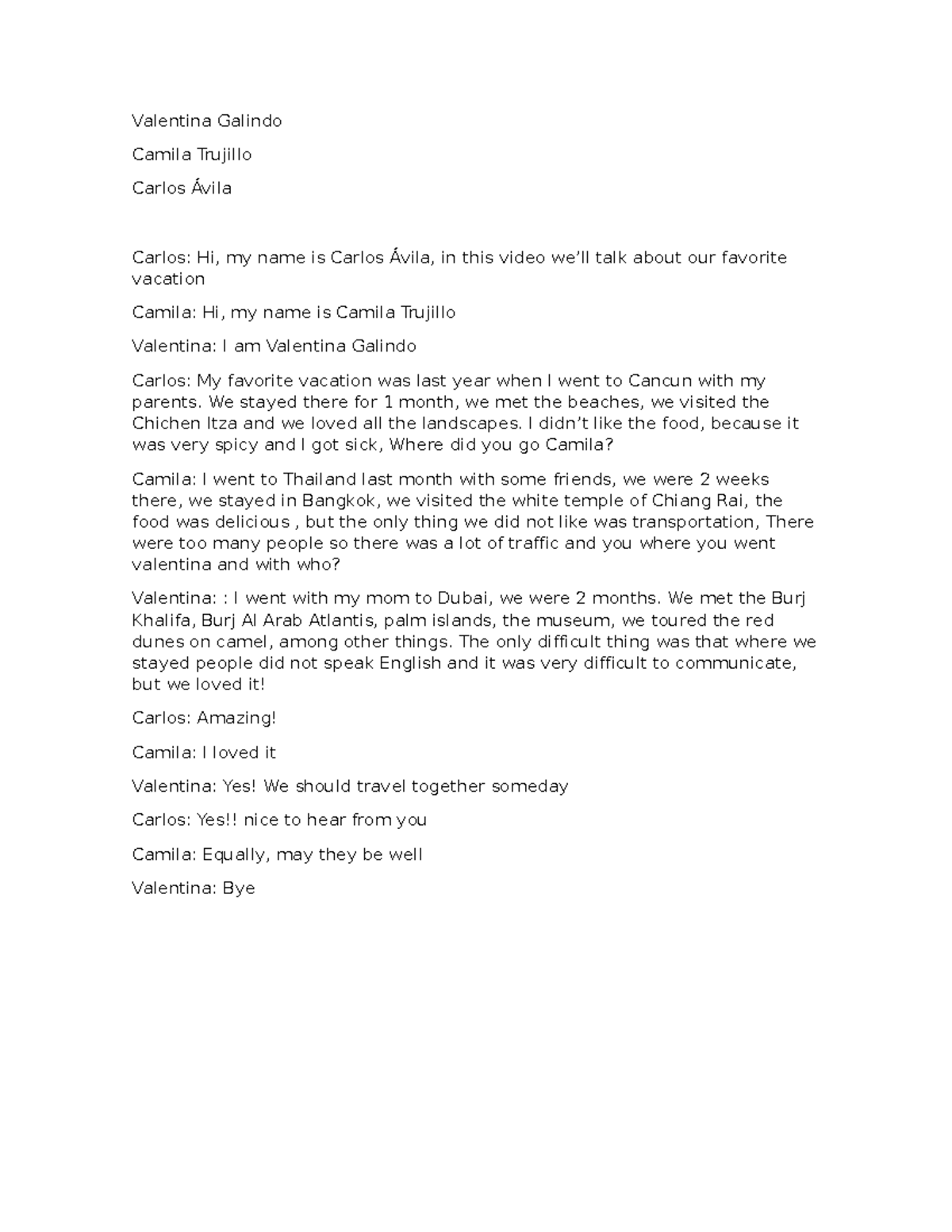 Project 1 (Script) correction - ingles - Studocu