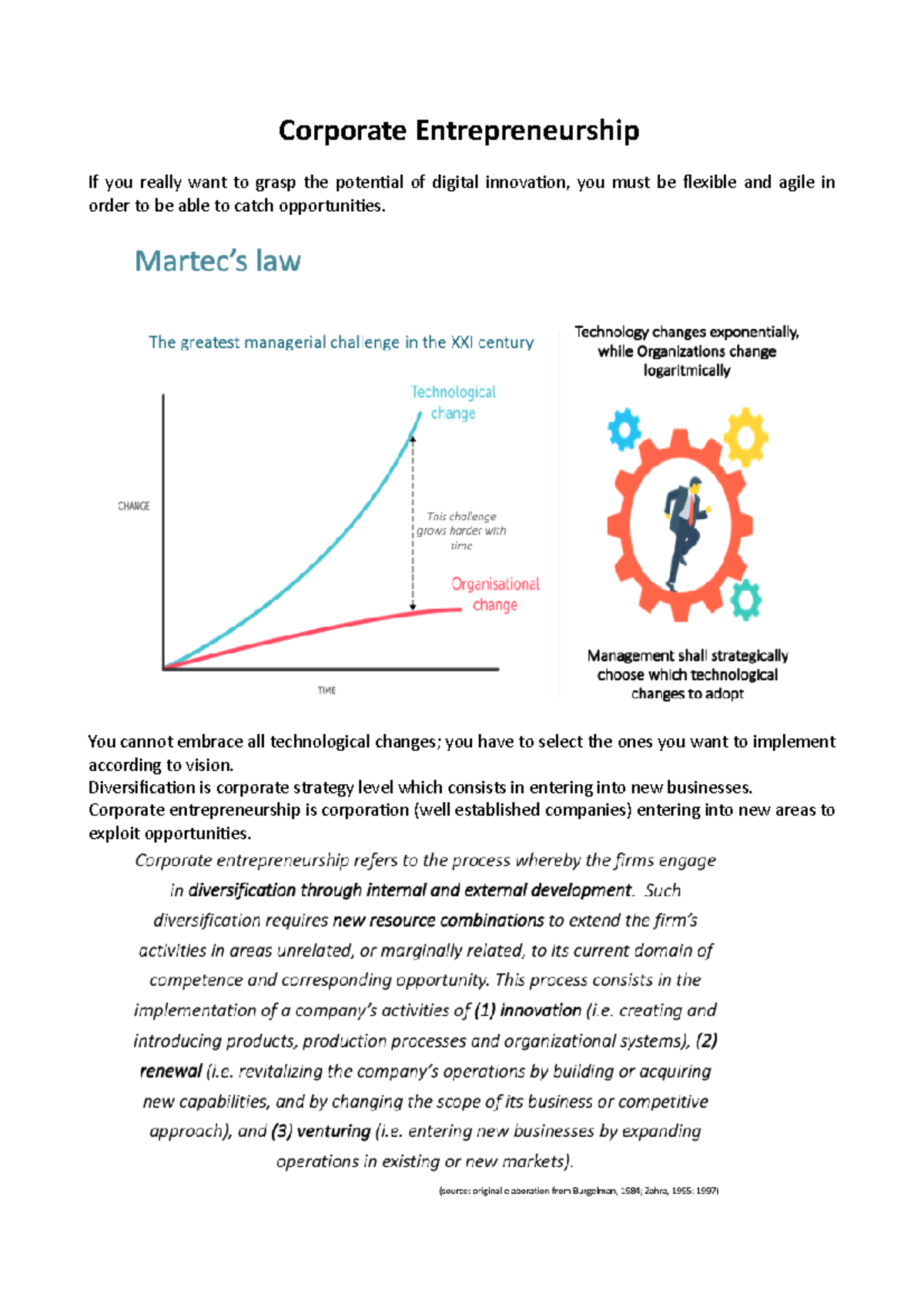 Corporate Entrepreneurship - introductory lesson - Corporate ...