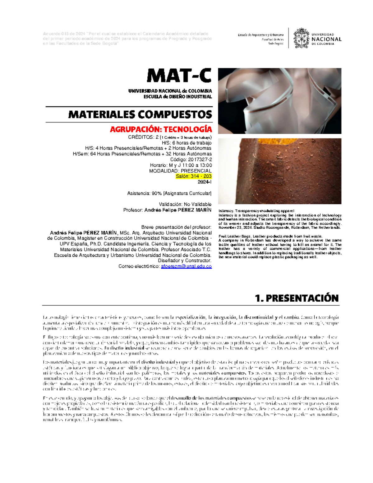 Formato Programa Calendario 2024-I Materiales Compuestos EDI MOD 2 A F ...