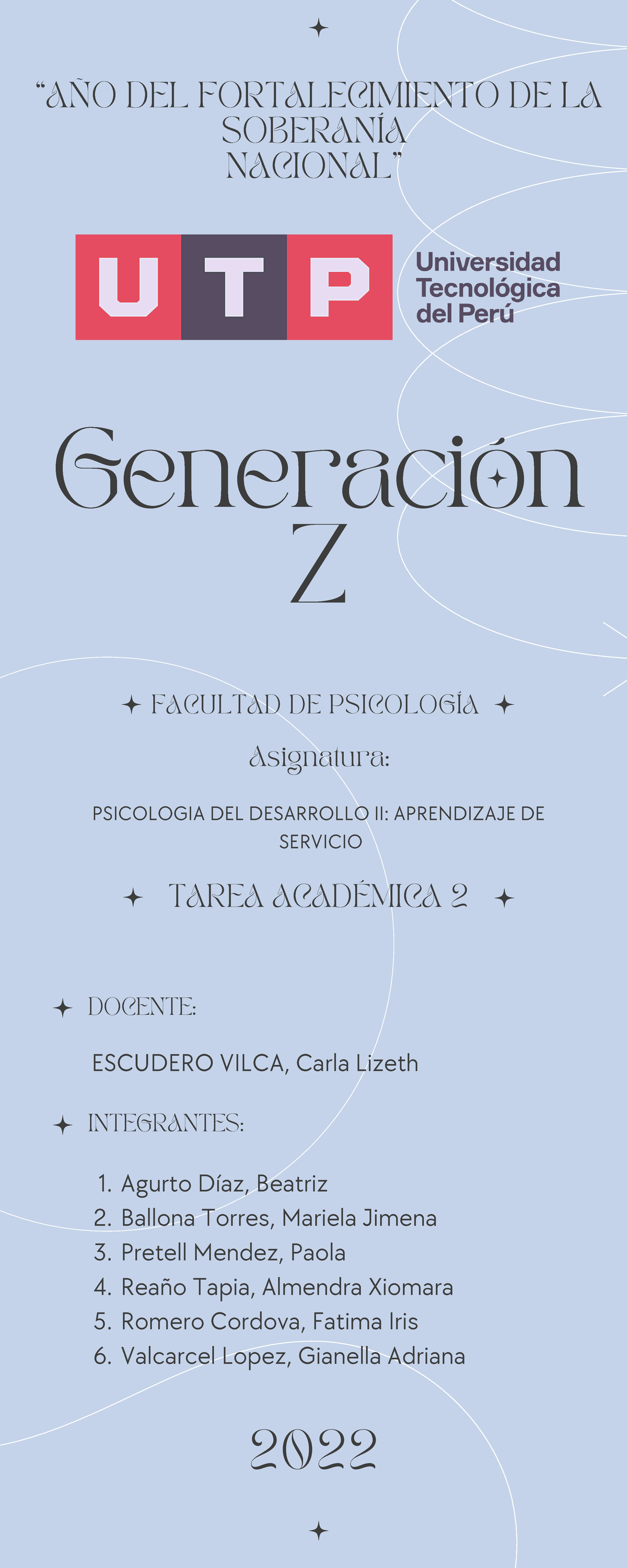 TA2 - TAREA ACADÉMICA II PSICOLOGÍA DEL DESARROLO II APRENDIZAJE DE SERVIVIO TAREA - ESCUDERO ...