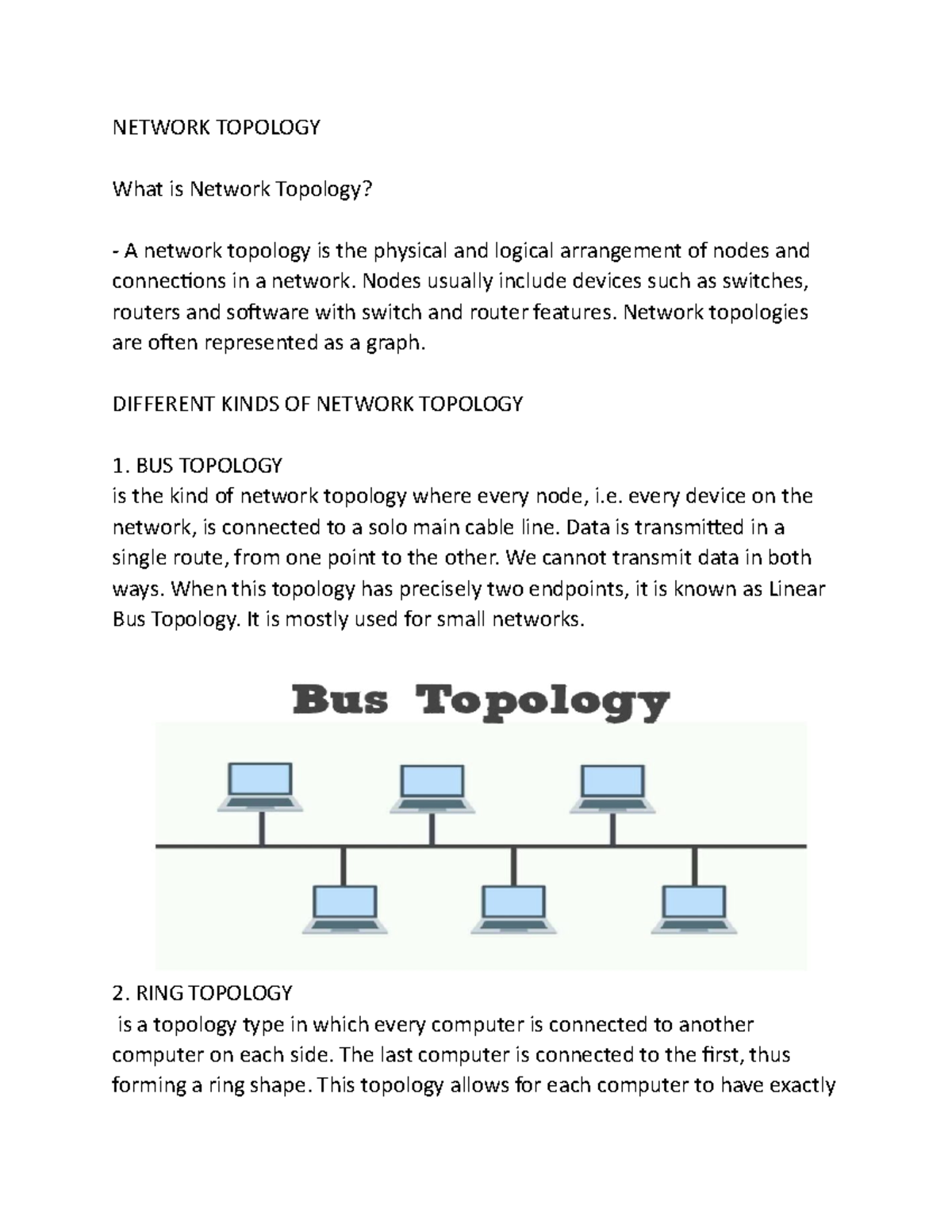 Network Topology - Computer System Servicing - NETWORK TOPOLOGY What is ...