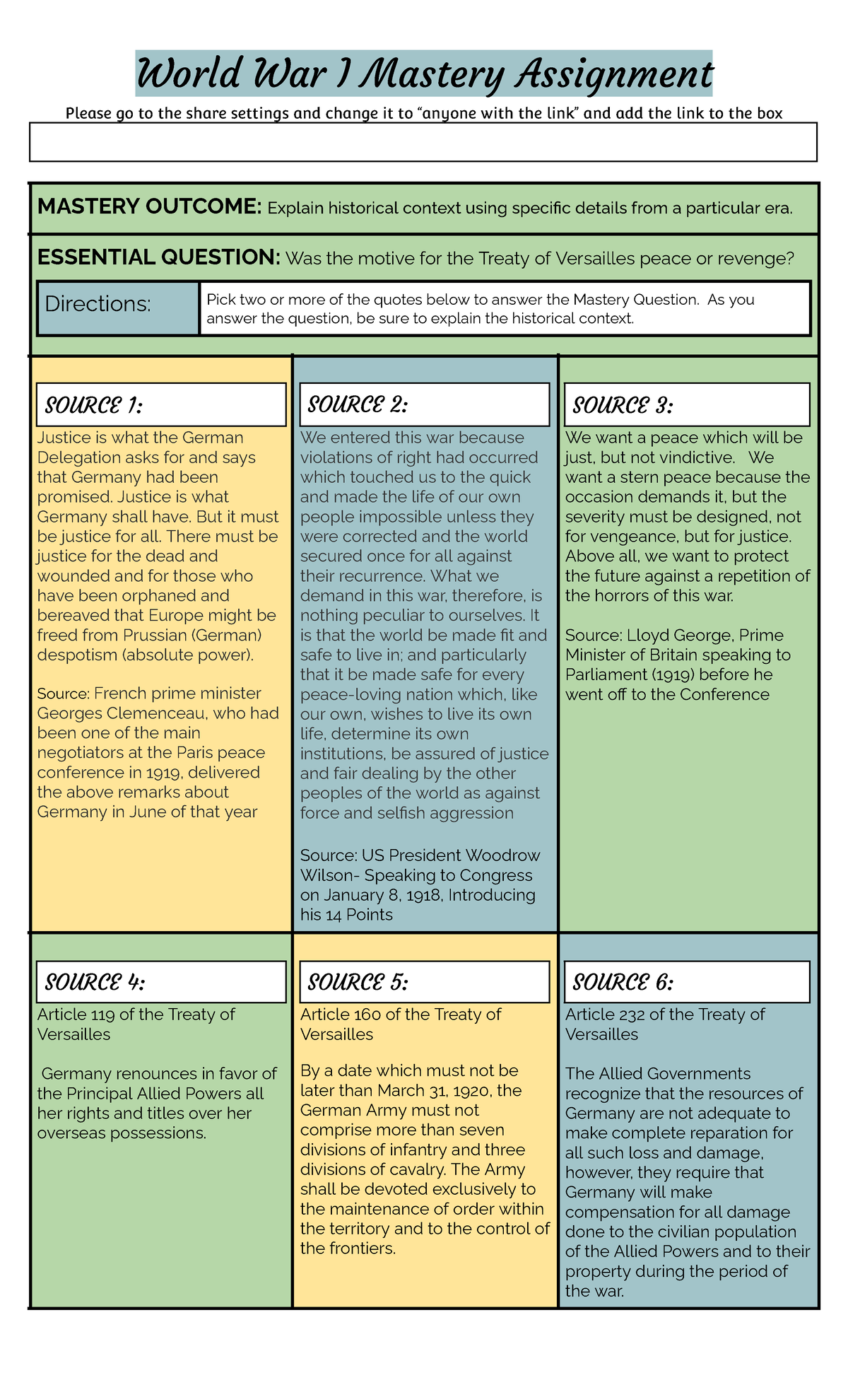 Copy of Day 23 🎯 URM- WWI Mastery- Historical Context - World War I ...