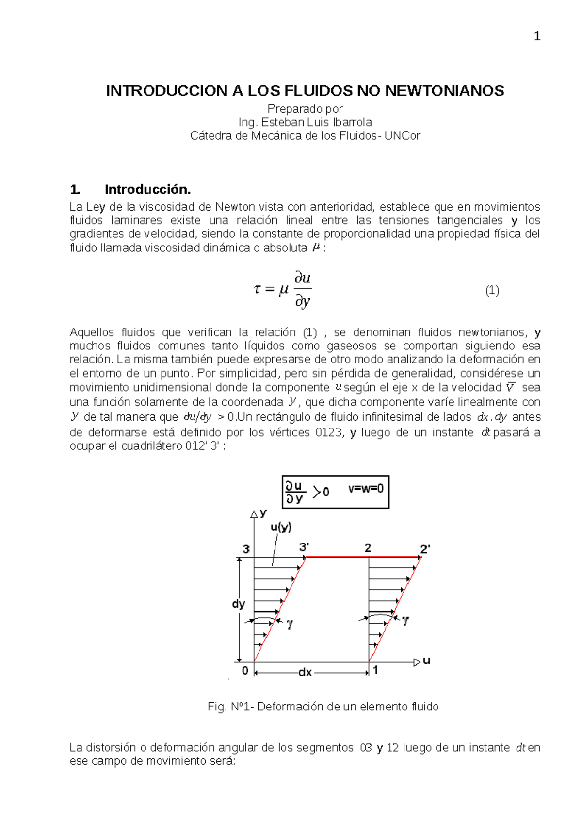 Introduccion A LOS Fluidos NO Newtoniano - INTRODUCCION A LOS FLUIDOS NO NEWTONIANOS Preparado ...