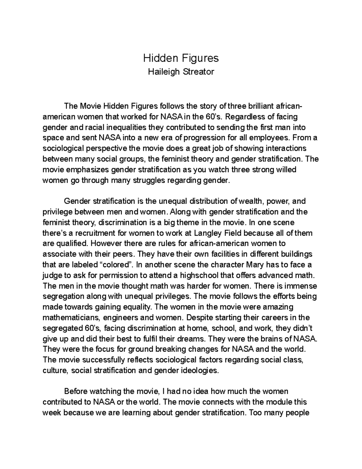 Hidden Figures - Regardless of facing gender and racial inequalities ...