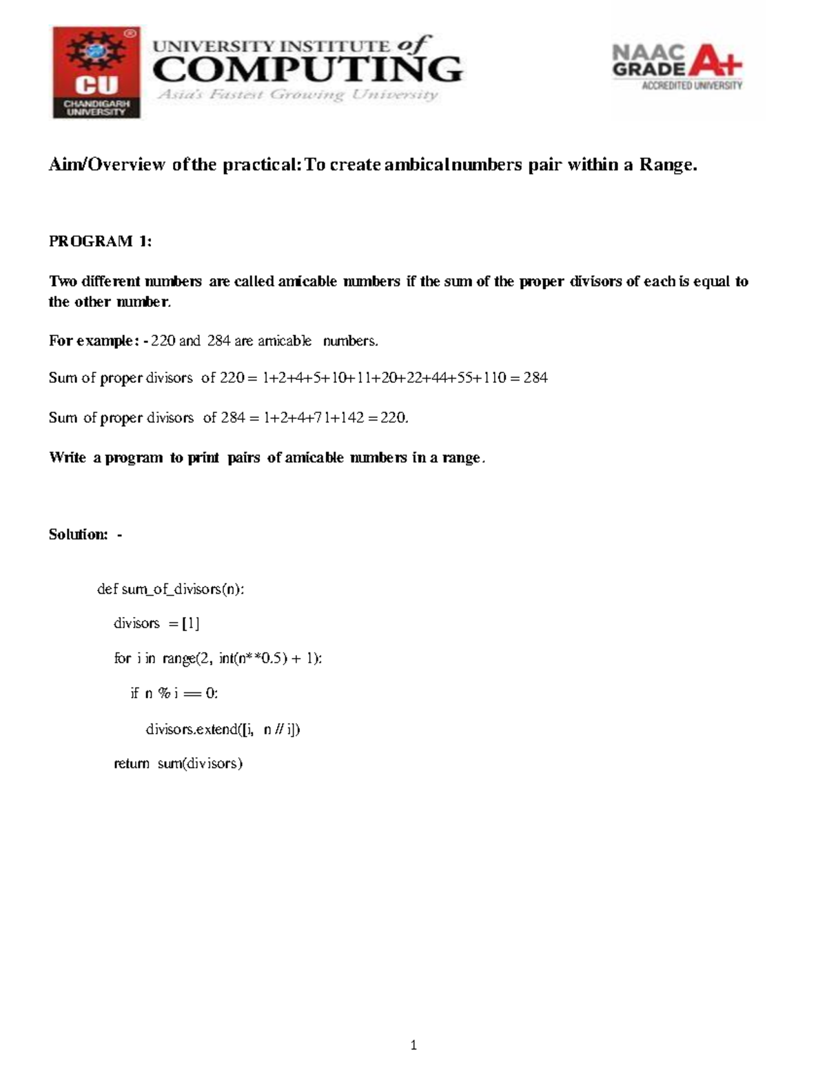 Ambical range - 1 Aim/Overview of the practical: To create ambical ...