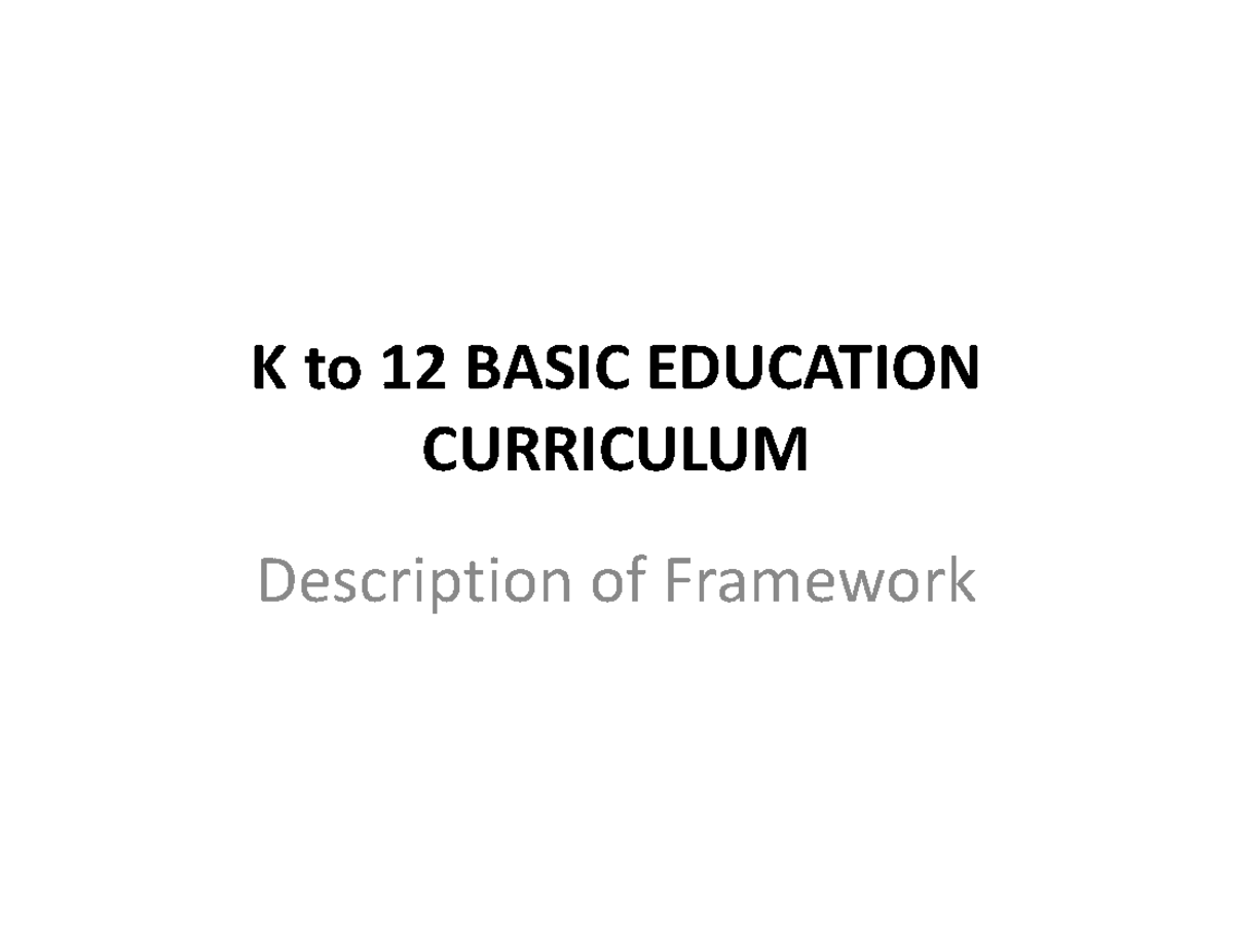 Estifania Lee-THE-Pheonix - K to 12 BASIC EDUCATION CURRICULUM ...
