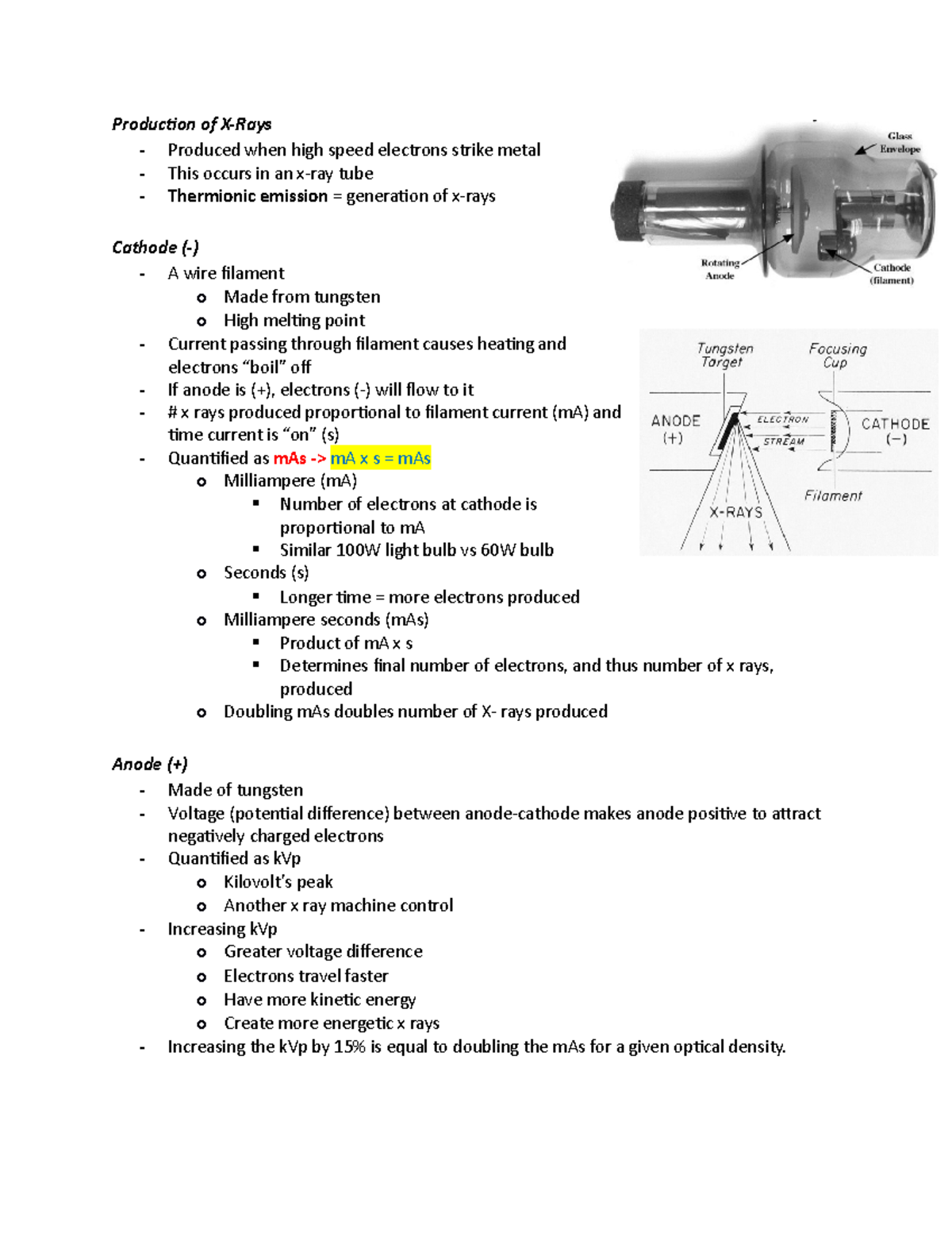 L3 - Production of X-Rays; - Production of X-Rays - Produced when high ...