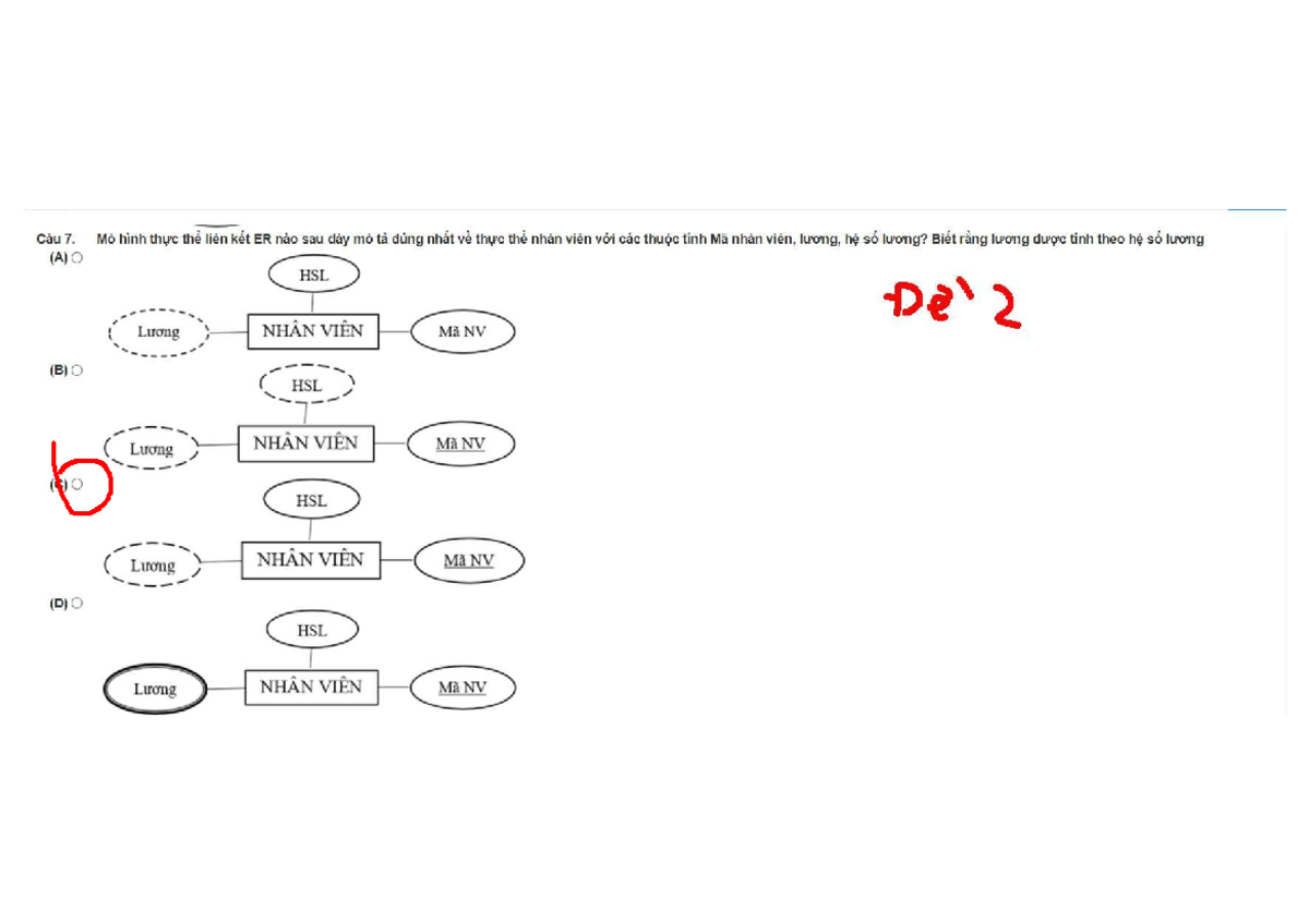 Đề-2-ltcsdl - mkkkk - Cơ sở dữ liệu phân tán - Studocu