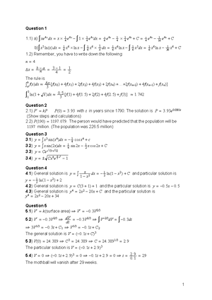 Memo worksheet 6 - tutorial 6 - WTW148 Memo - Worksheet 6 2018 Question 1 LHS - left-hand side ...